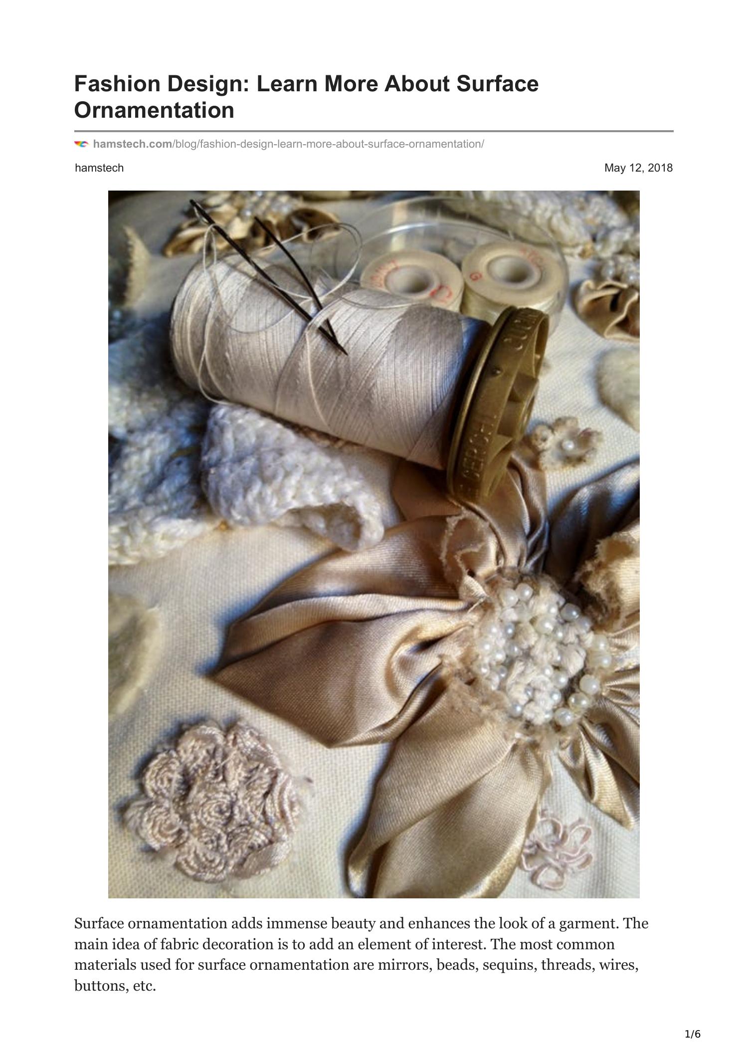 FASHION DESIGN LEARN MORE ABOUT SURFACE ORNAMENTATION.pdf | DocDroid