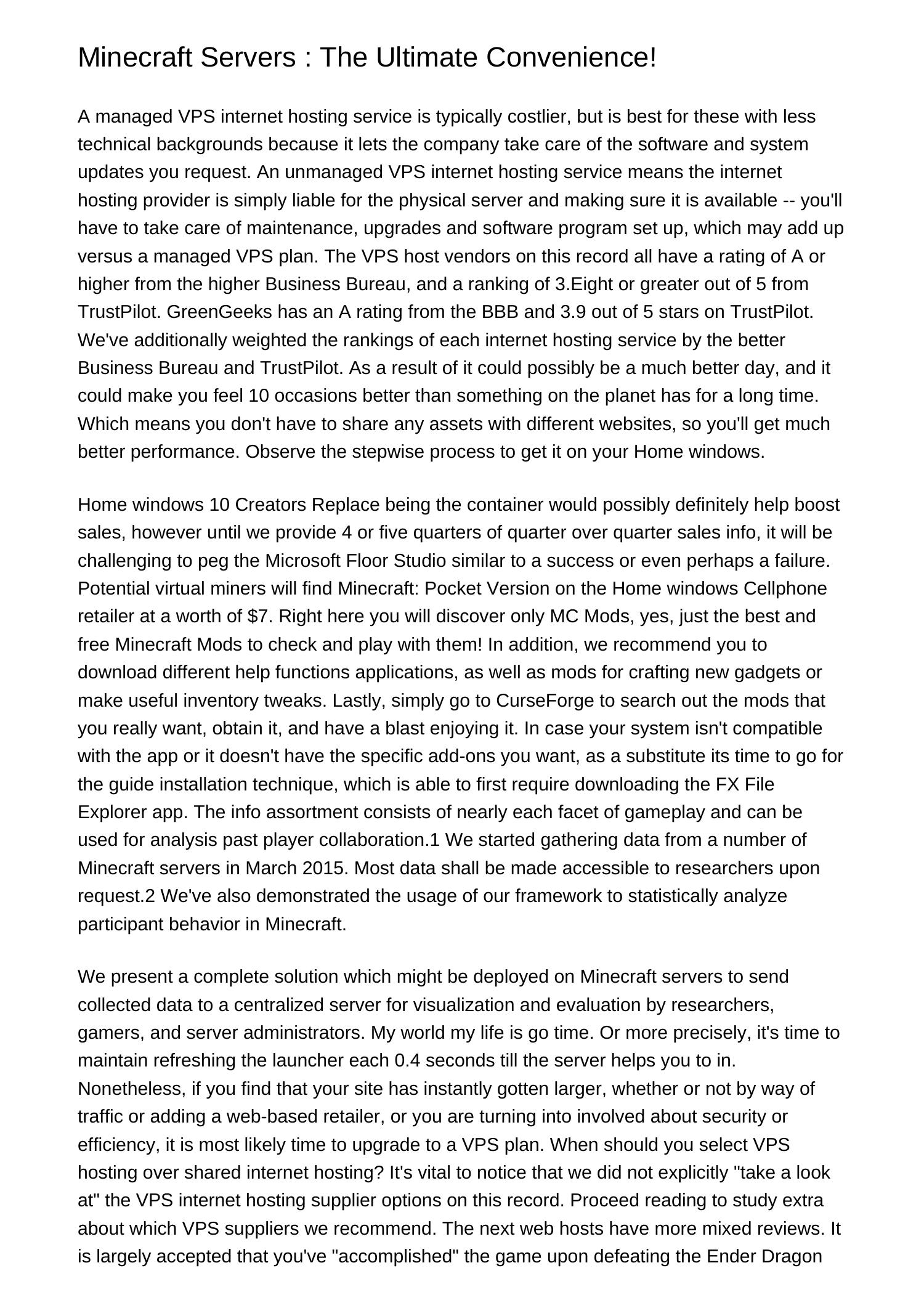 Minecraft Servers The Ultimate Convenienceaydwd.pdf.pdf | DocDroid