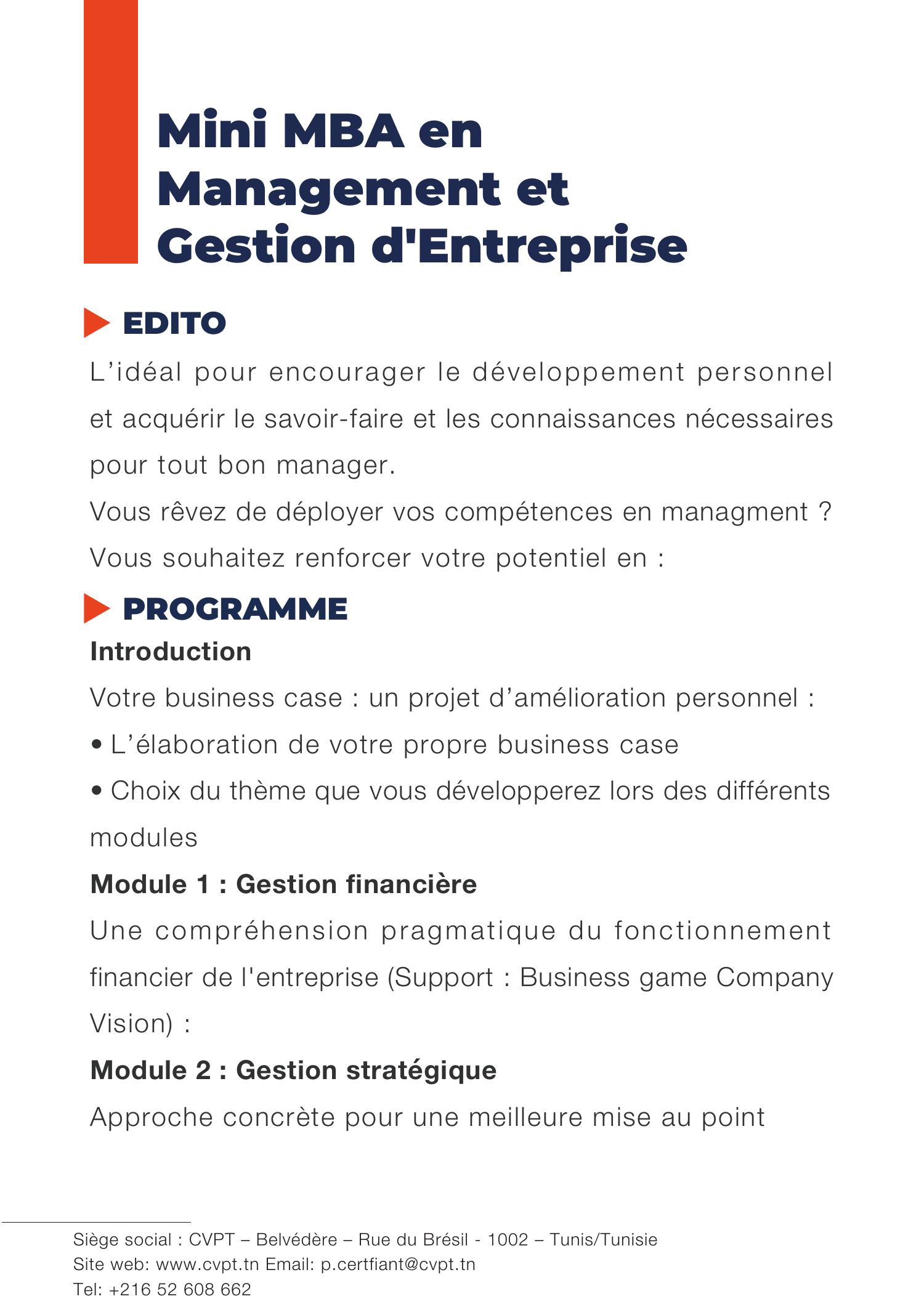 Mini MBA en Management et Gestion d'Entreprise.pdf | DocDroid