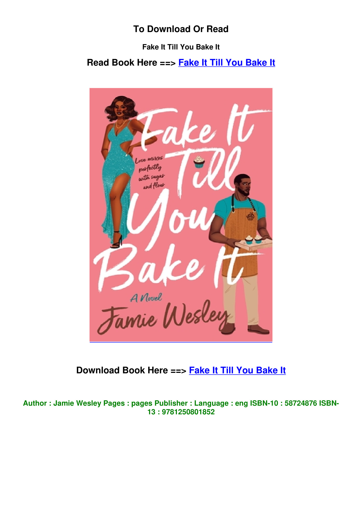 PDF download Fake It Till You Bake It BY Jamie Wesley.pdf | DocDroid