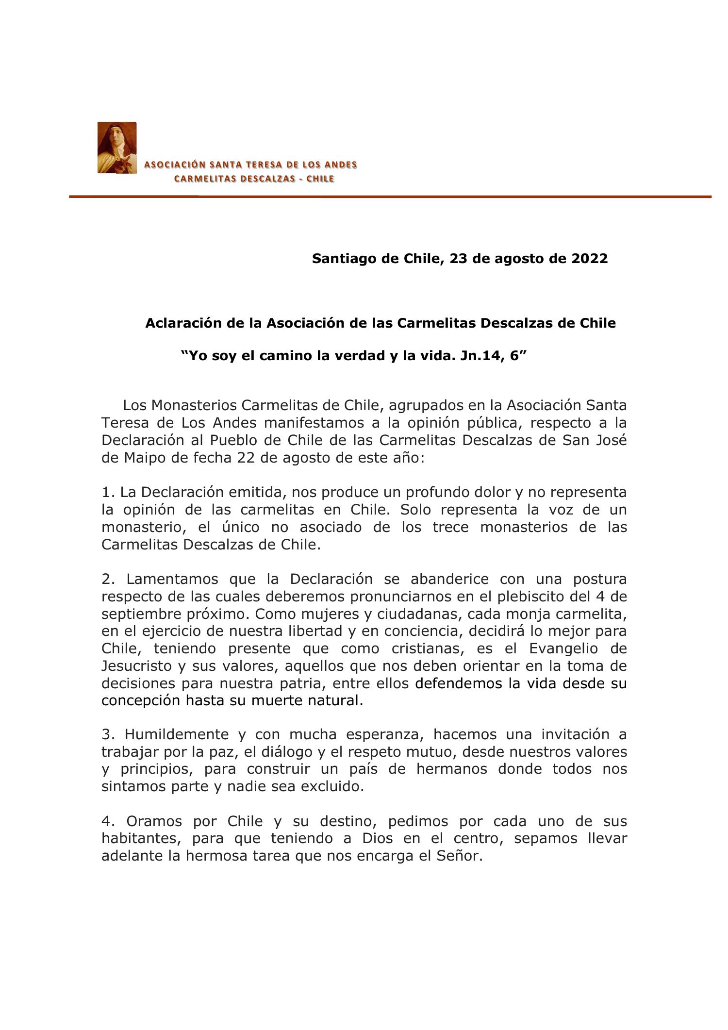 Declaración Las Carmelitas Descalzas de San José de Maipo.pdf | DocDroid