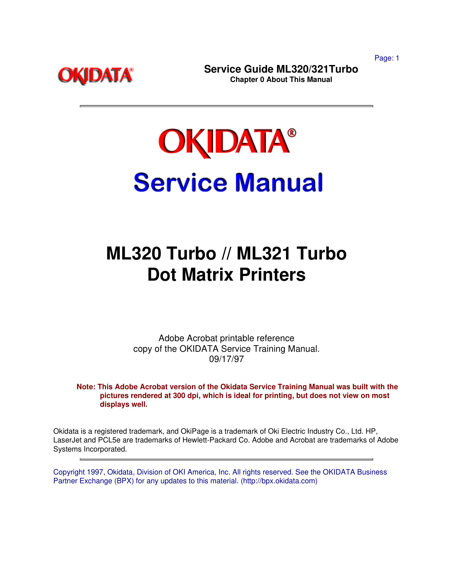 Oki ml 320, 321 turbo servicemanual.pdf | DocDroid
