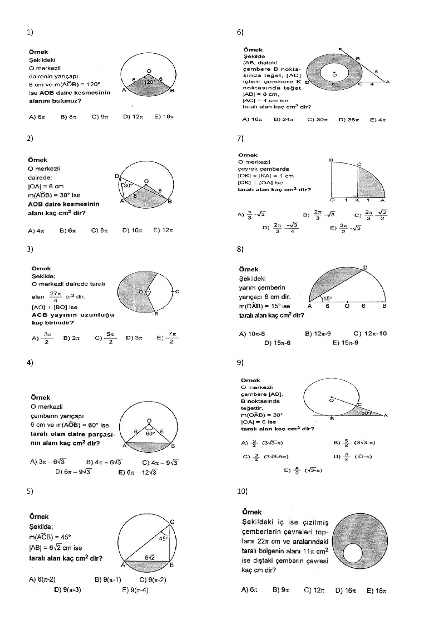 Dairede Alan Bağıntıları Ve Yay Uzunluğu Soruları .pdf | DocDroid