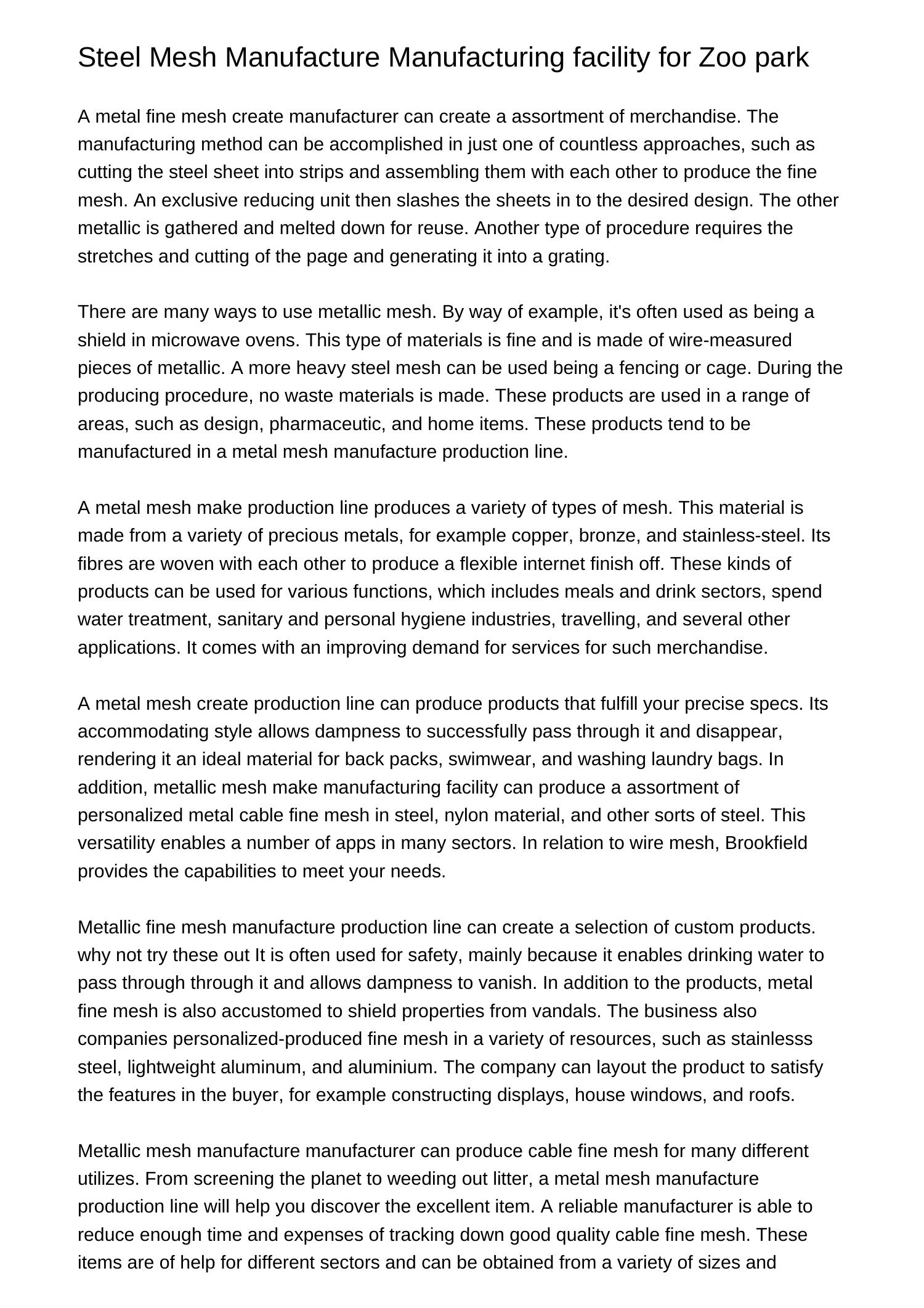 Metal Mesh Produce Factory for ZOOnivwq.pdf.pdf | DocDroid