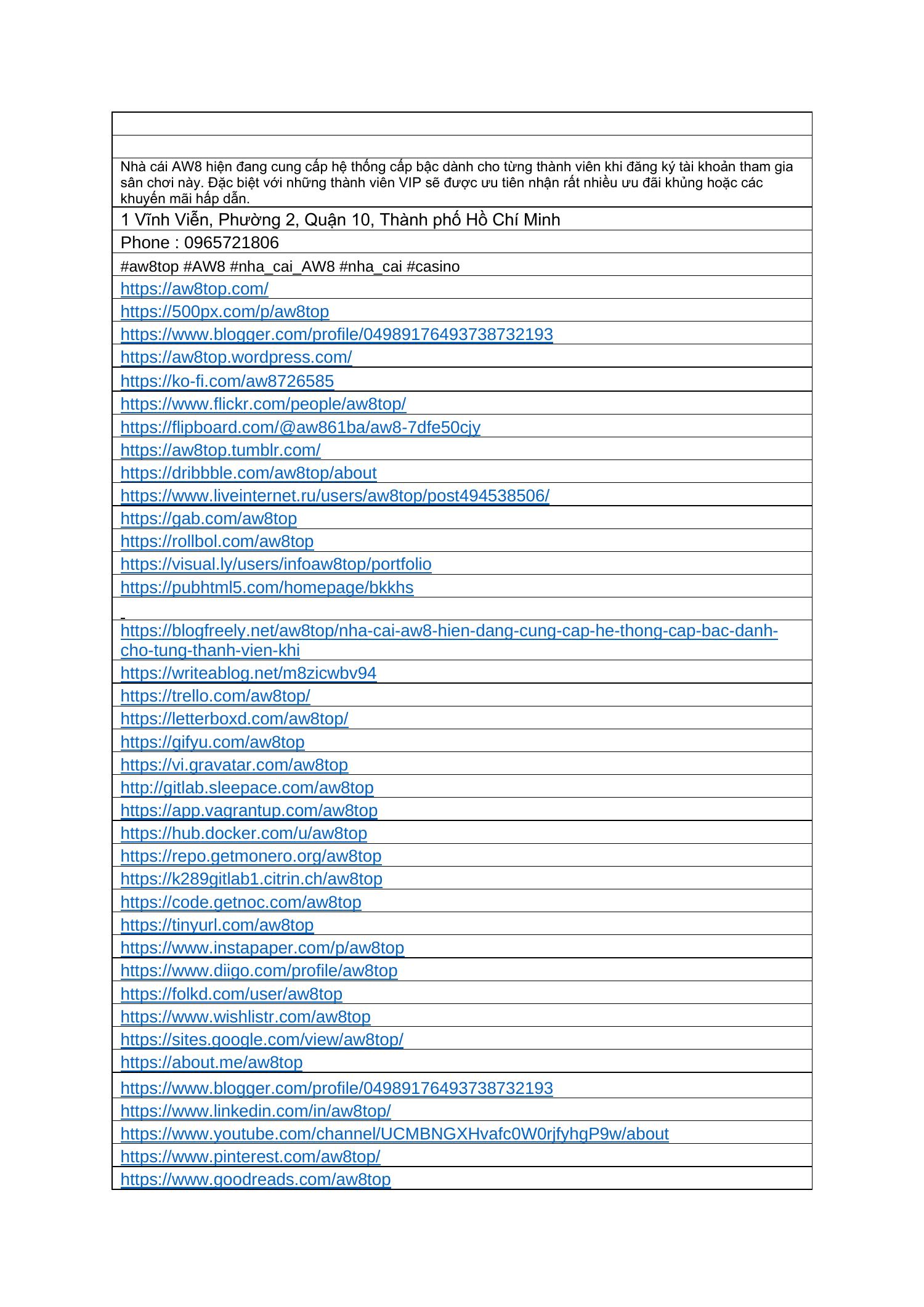 Nhà cái AW8 hiện đang cung cấp hệ thống cấp bậc dành cho từng thành viên khi đăng ký tài khoản ...