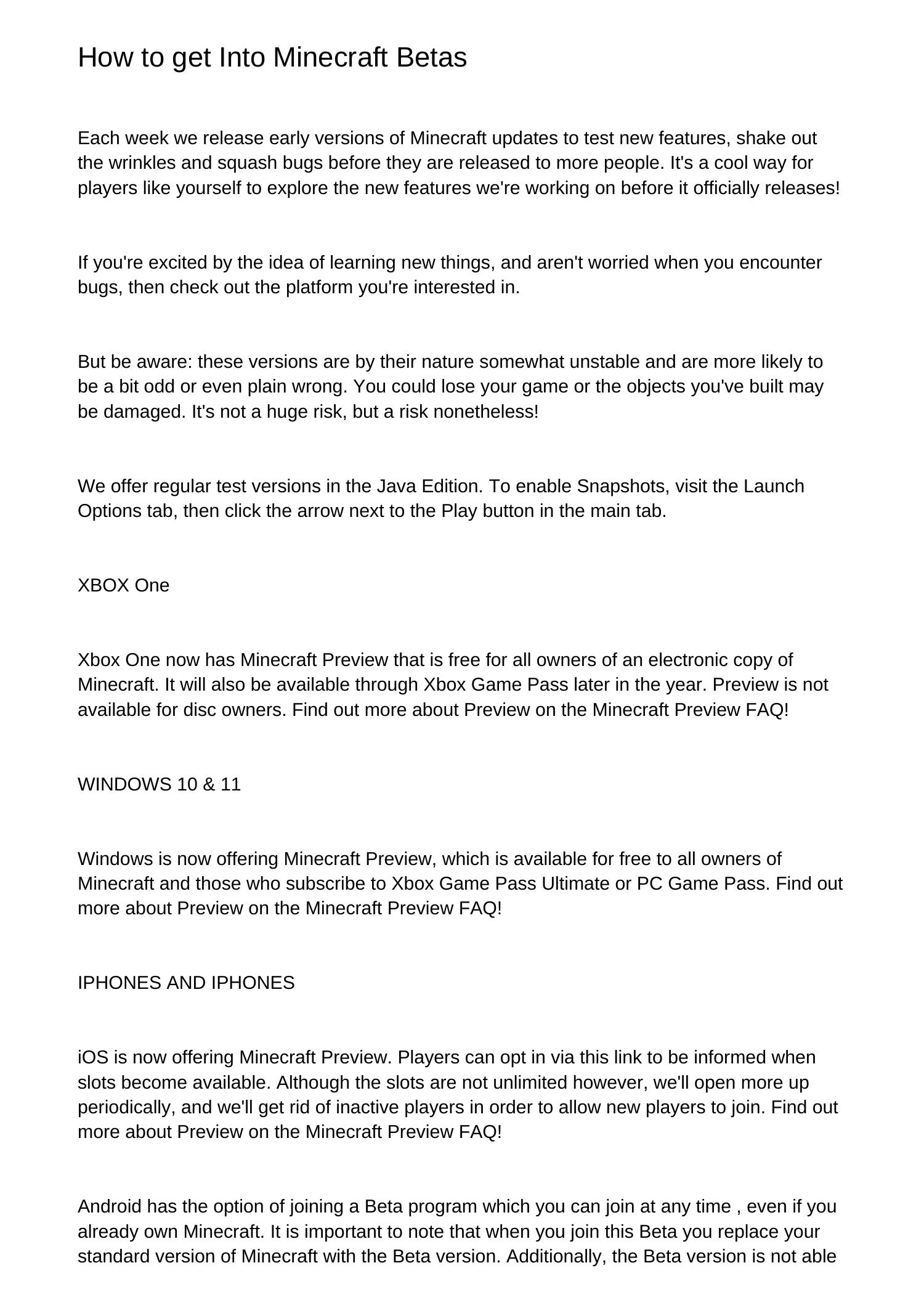 How do you get Into Minecraft Betasofzqh.pdf.pdf | DocDroid