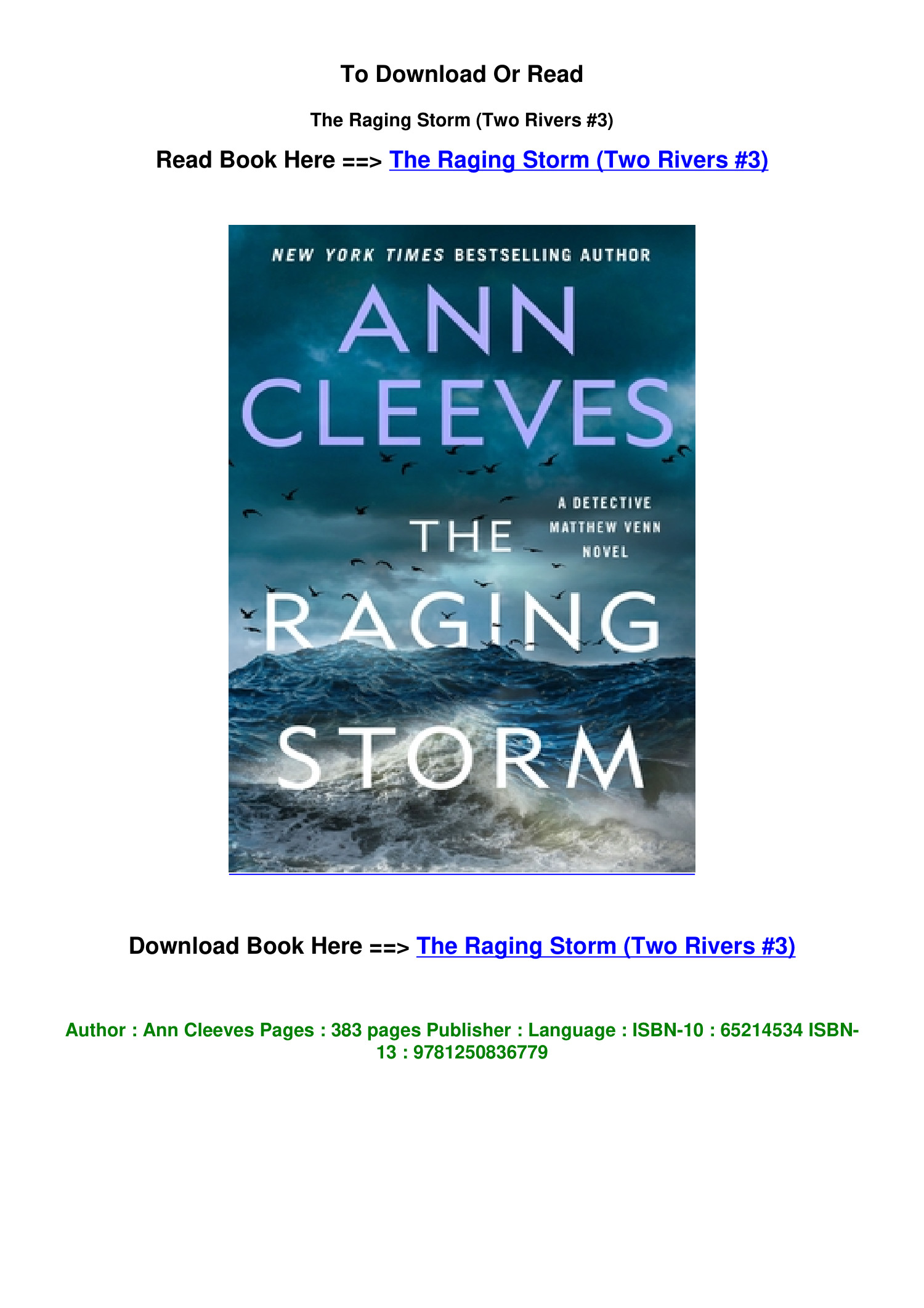 pdf download The Raging Storm Two Rivers 3 BY Ann Cleeves.pdf | DocDroid