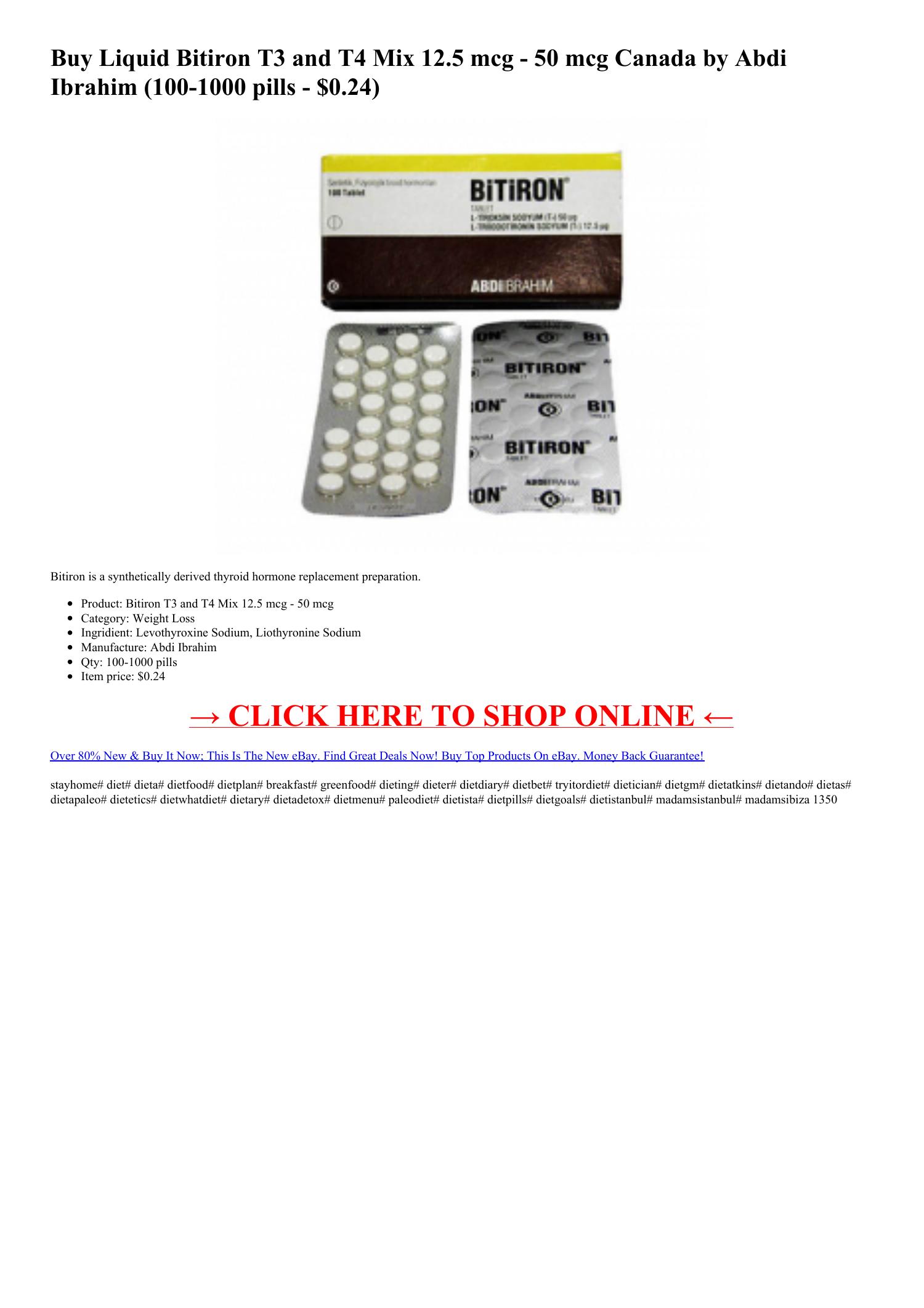 Buy Liquid Bitiron T3 and T4 Mix 12.5 mcg - 50 mcg Canada.pdf | DocDroid