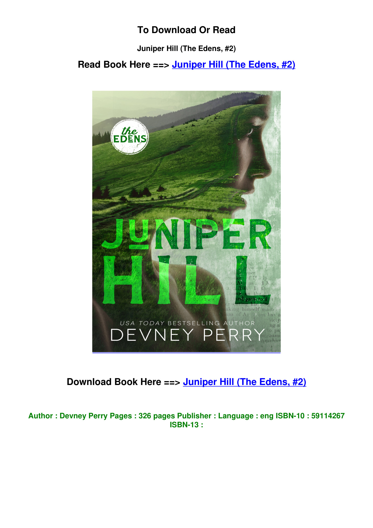 Download EPUB Juniper Hill The Edens 2 By Devney Perry.pdf | DocDroid