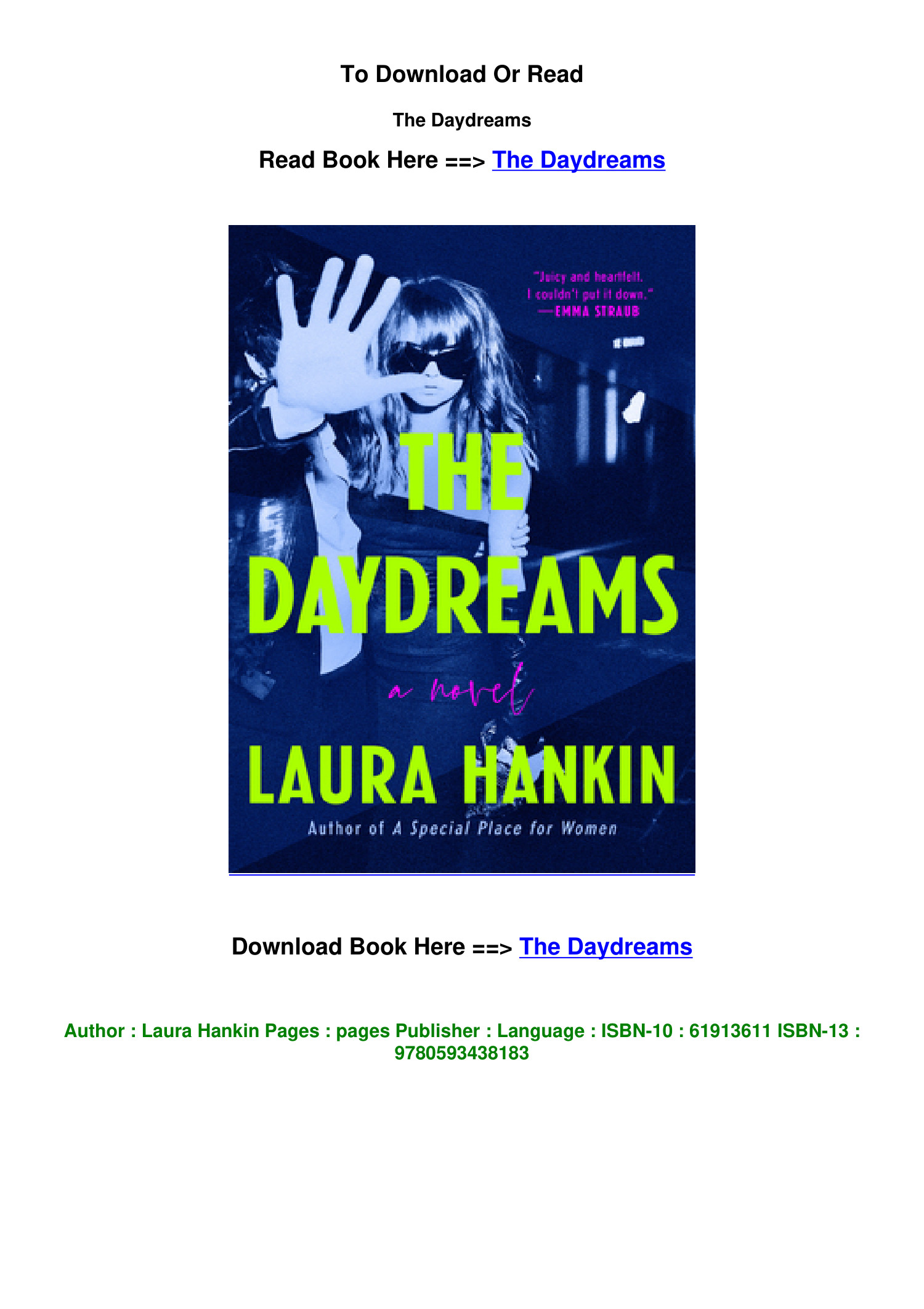 ePub download The Daydreams by Laura Hankin.pdf | DocDroid