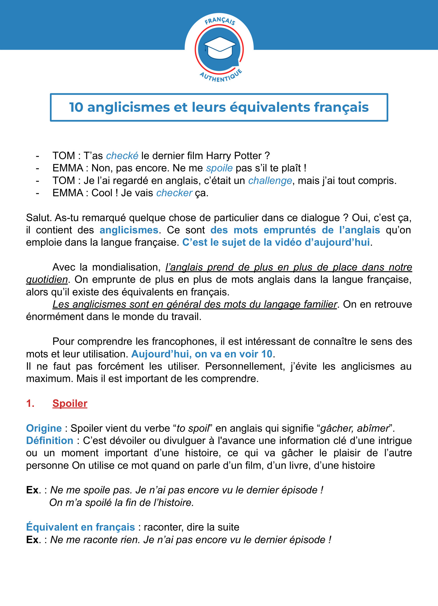 Fiche PDF 10 anglicismes et leurs équivalents français.pdf | DocDroid