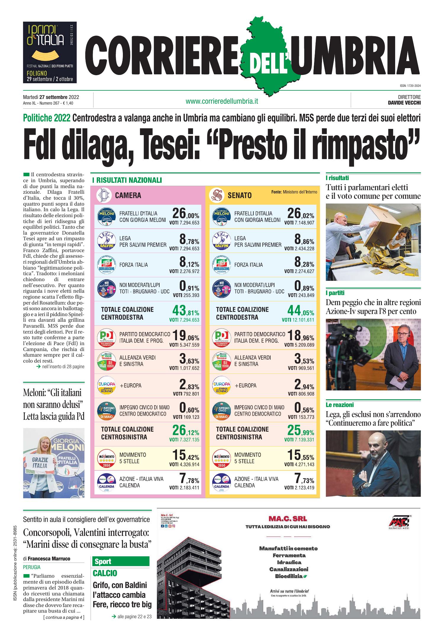 Rassegna stampa dei giornali in pdf per il 27 settembre 2022.pdf | DocDroid