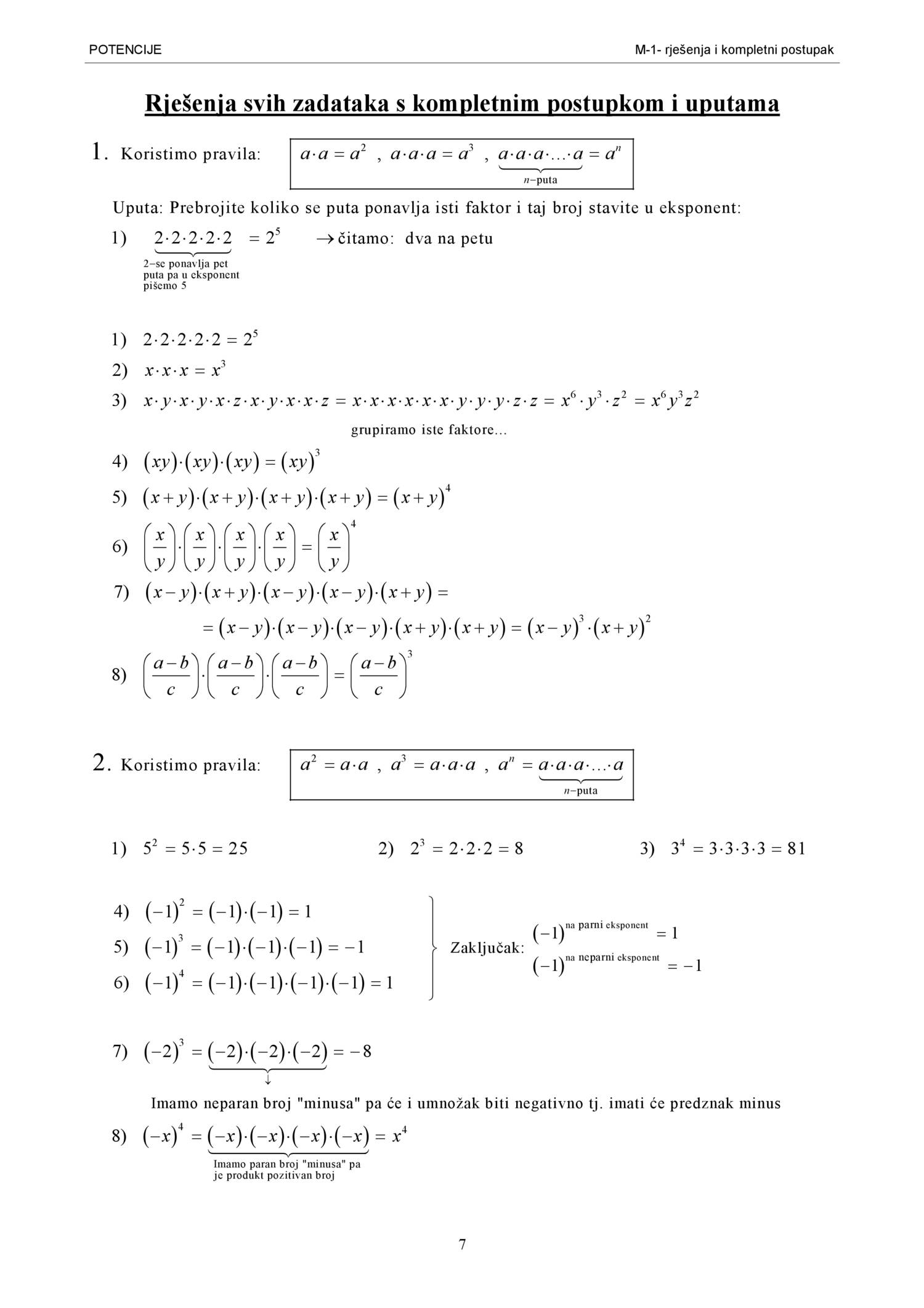 Stepeni - operacije sa stepenima.pdf | DocDroid