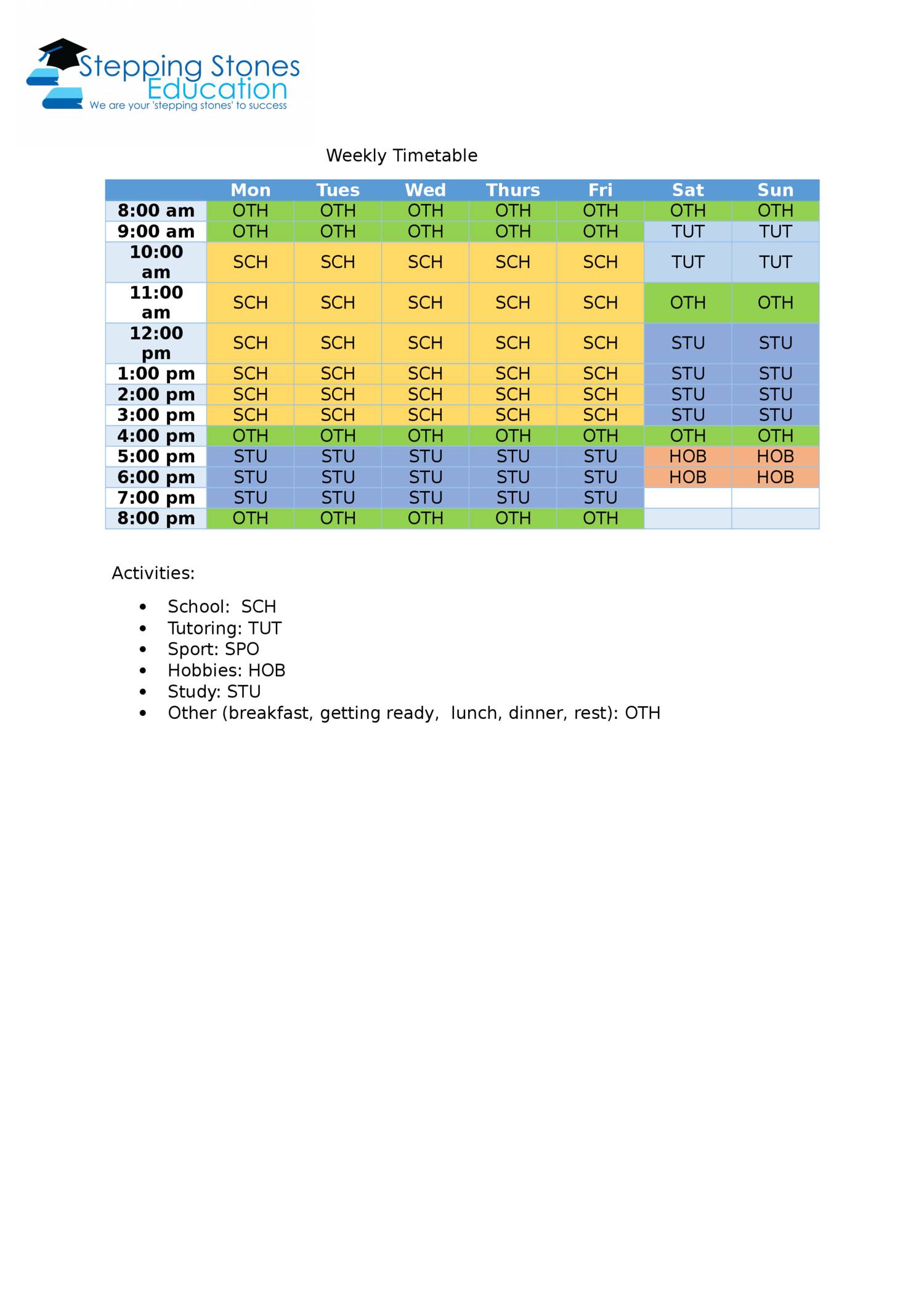 Timetable - Example.docx | DocDroid