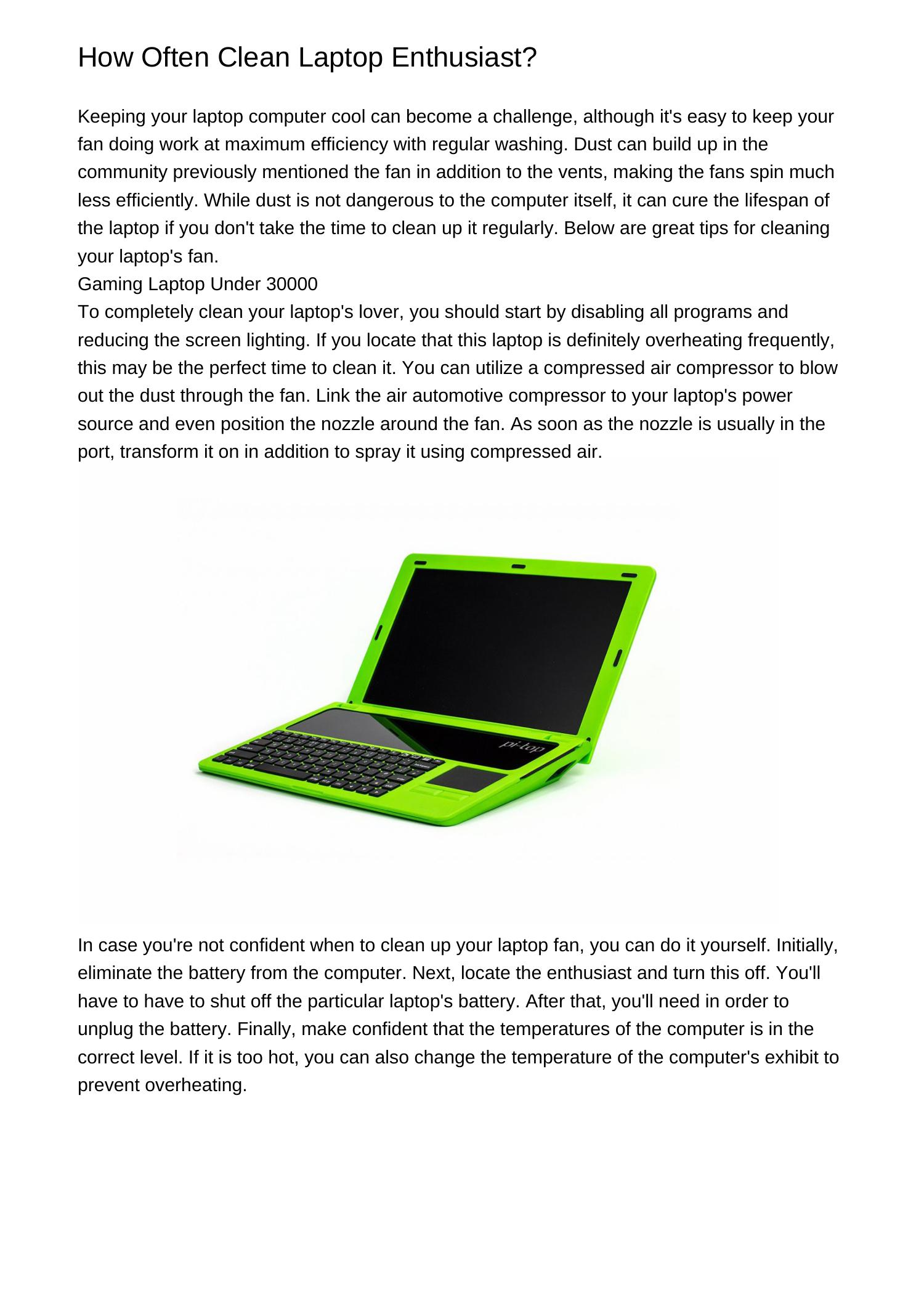 How Often Clean Laptop Supporterqjhks.pdf.pdf | DocDroid