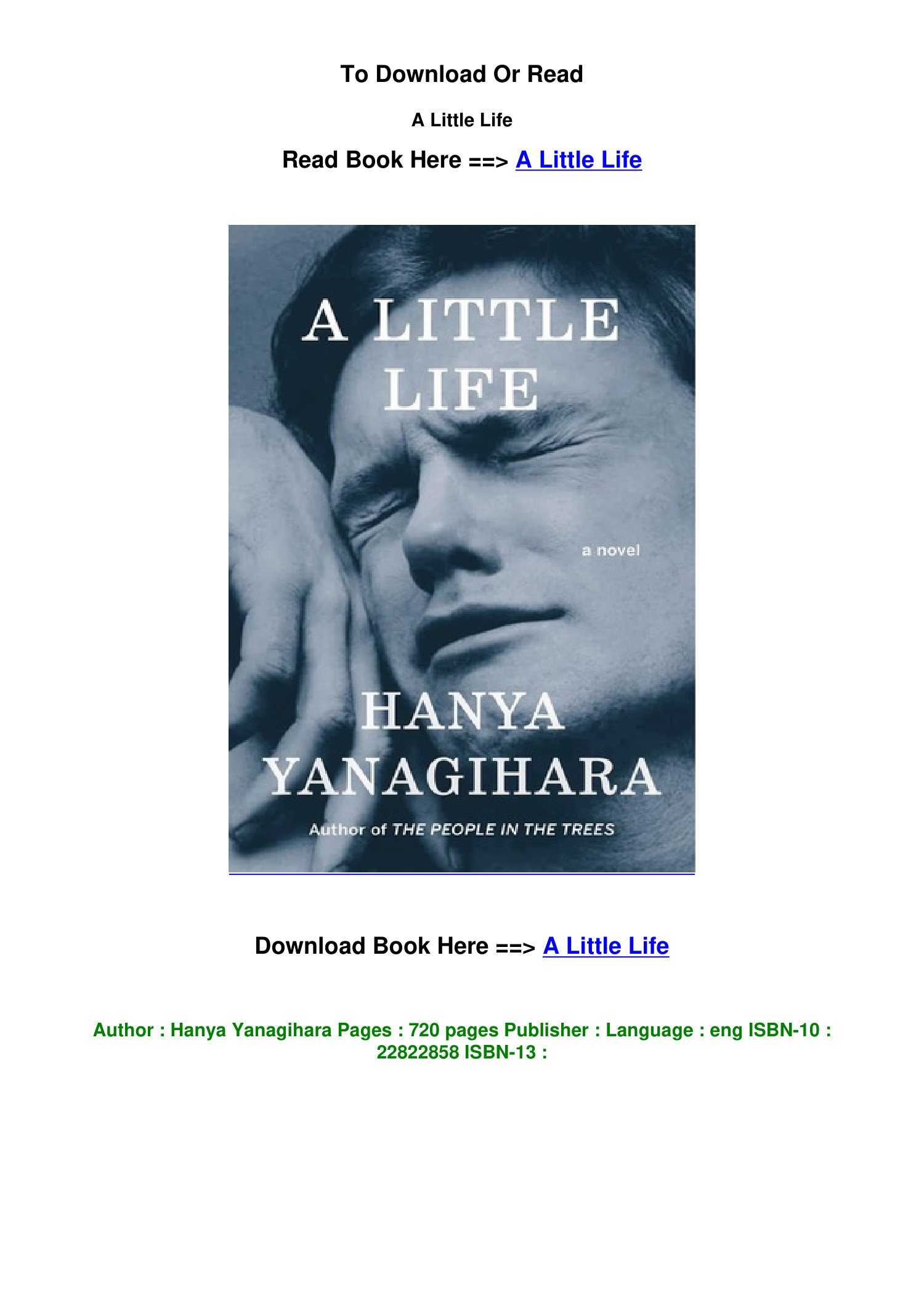 DOWNLOAD ePub A Little Life BY Hanya Yanagihara.pdf | DocDroid