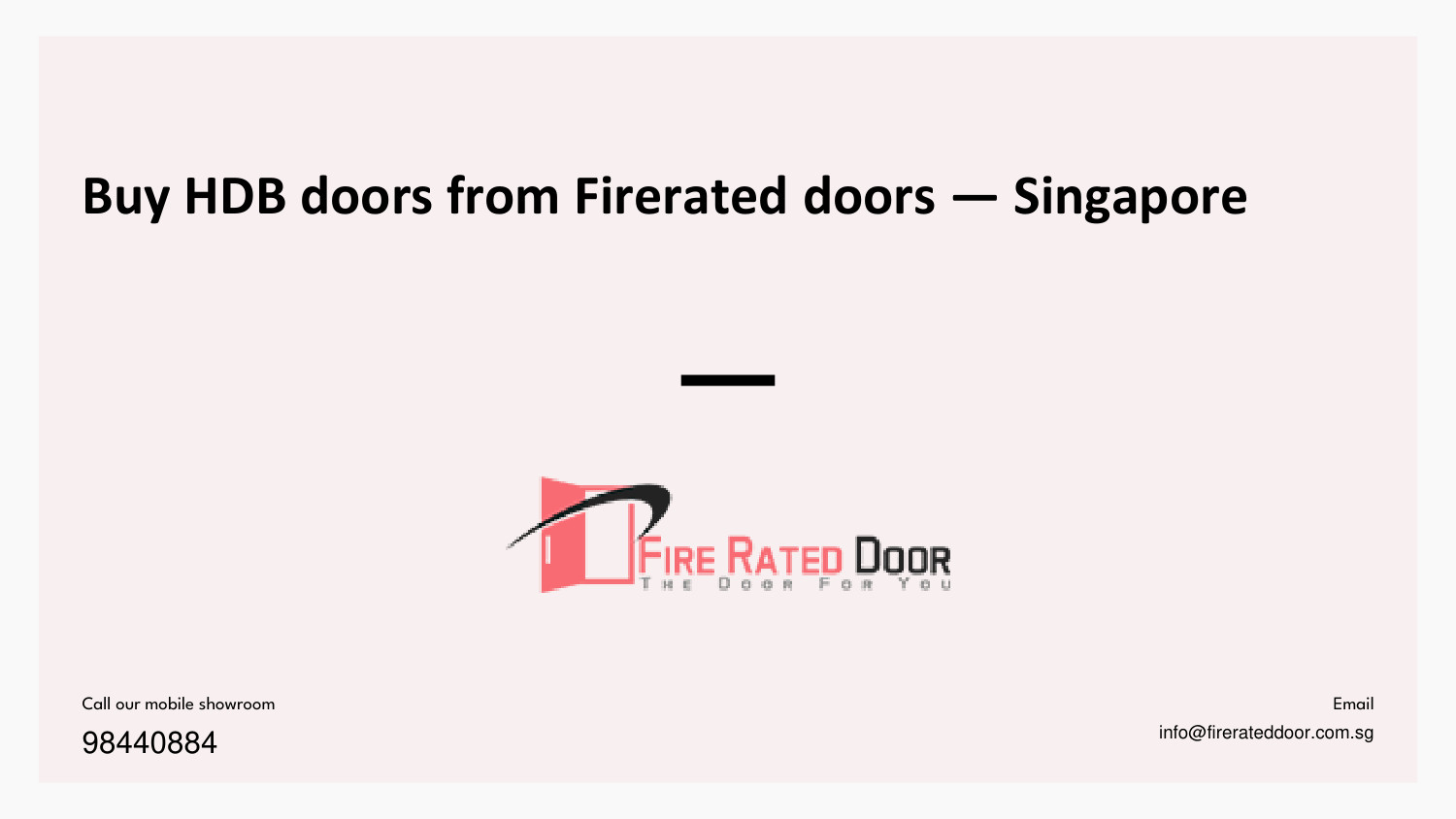 Buy HDB doors from Firerated doors — Singapore.pptx | DocDroid