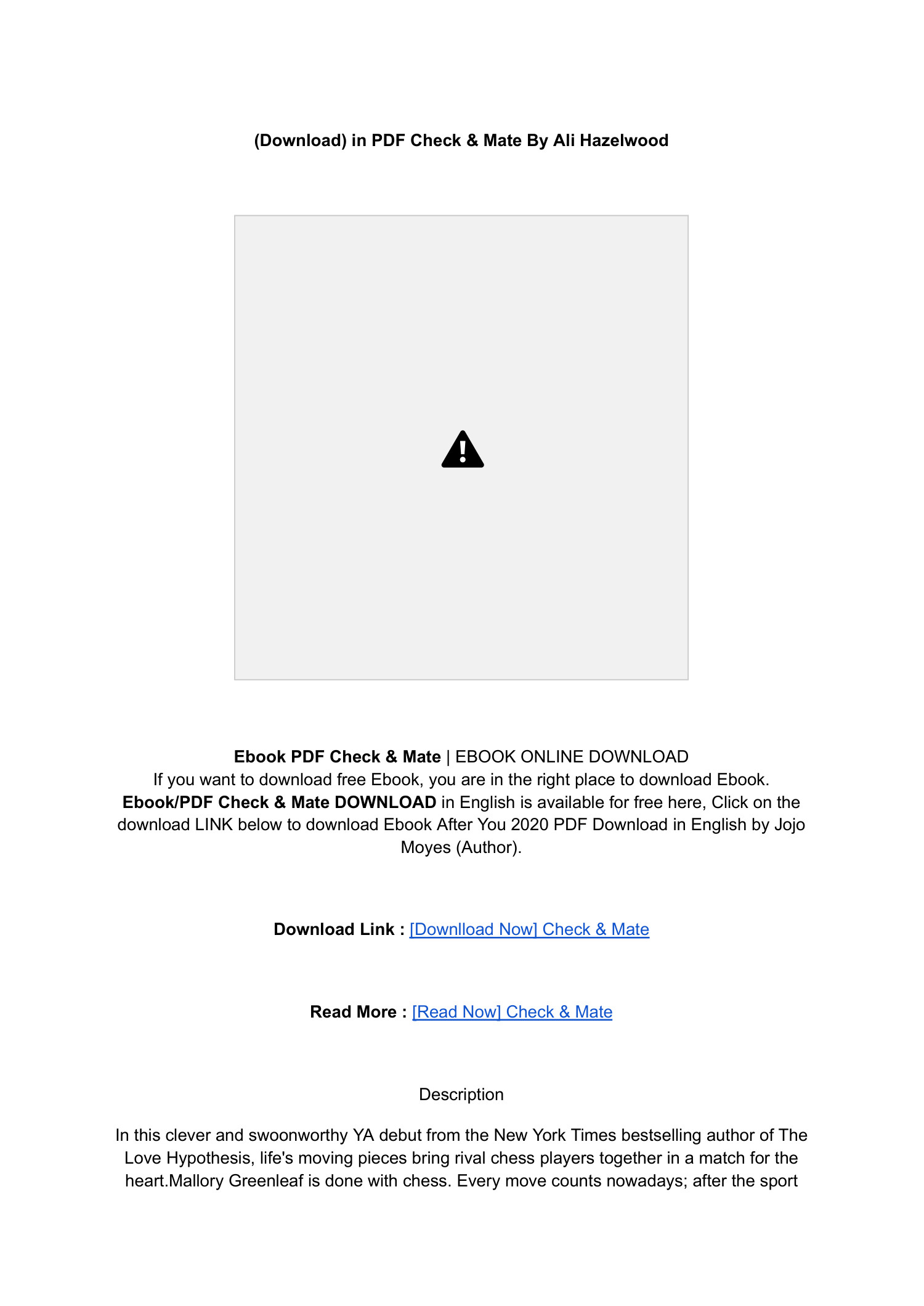 [Download] PDF Check & Mate By _ (Ali Hazelwood) (1).pdf | DocDroid
