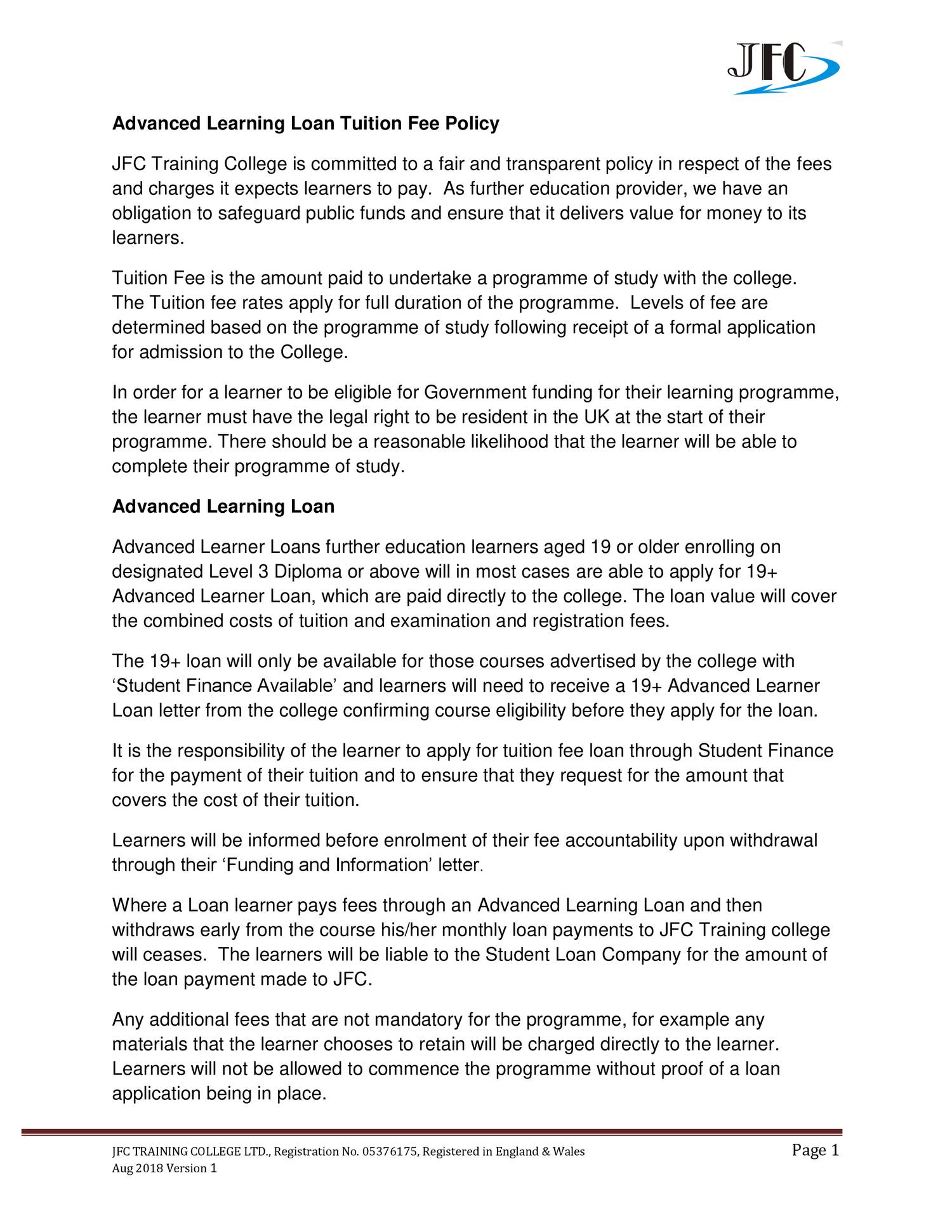 Advanced Learning Loan Tuition Fee Policy.pdf | DocDroid