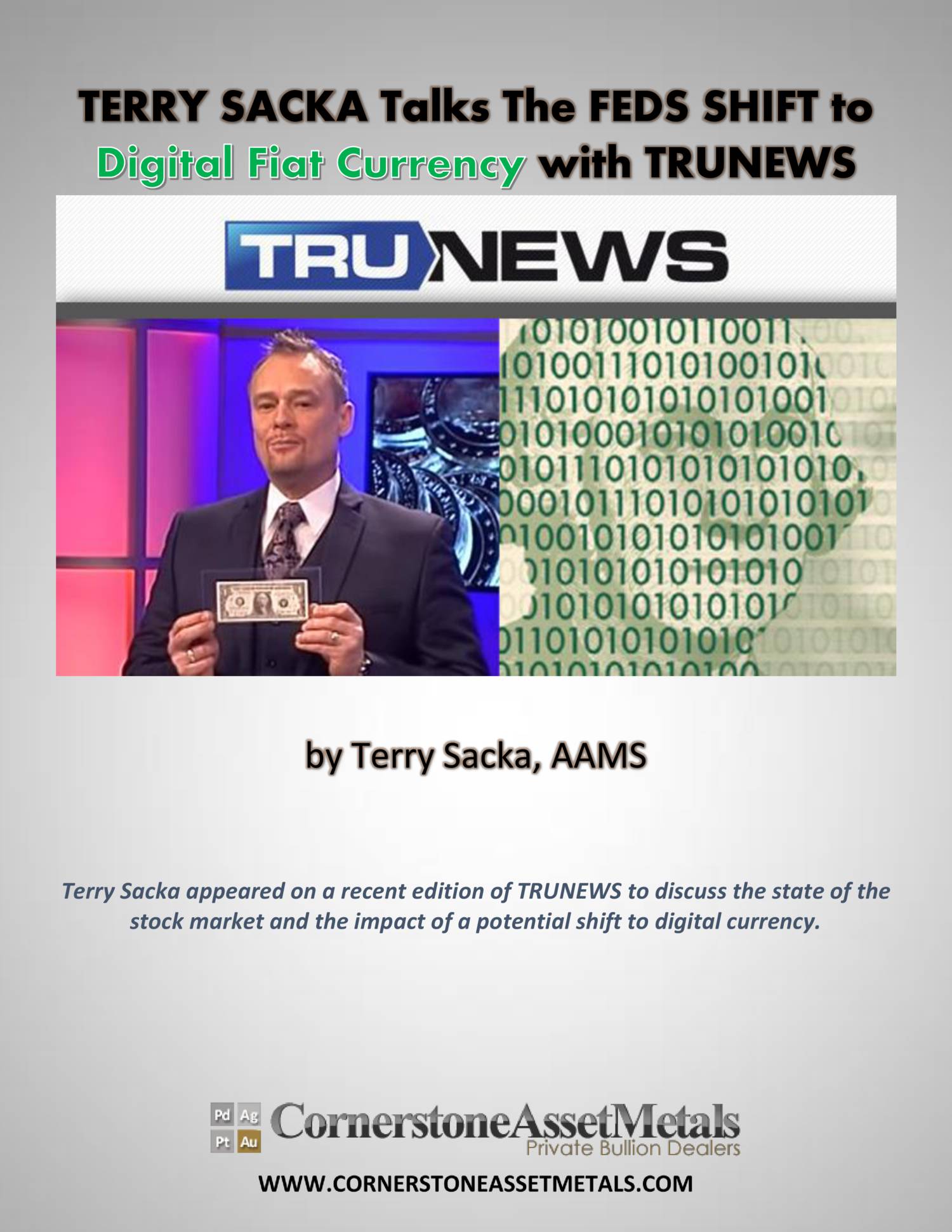 Terry Sacka Talks The Fed's Shift to Digital Fiat Currency with TRUNEWS ...