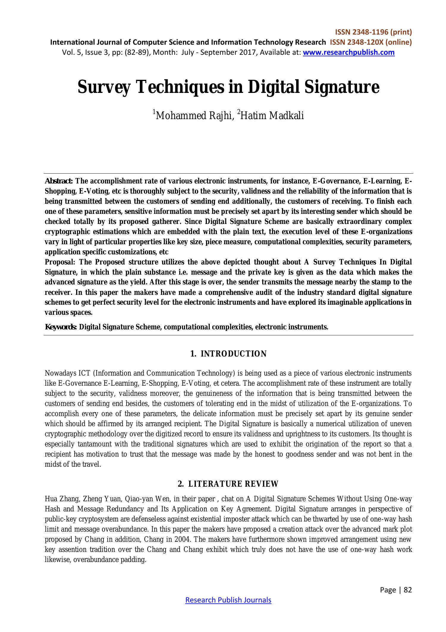 Survey Techniques in Digital Signature-4853.pdf | DocDroid