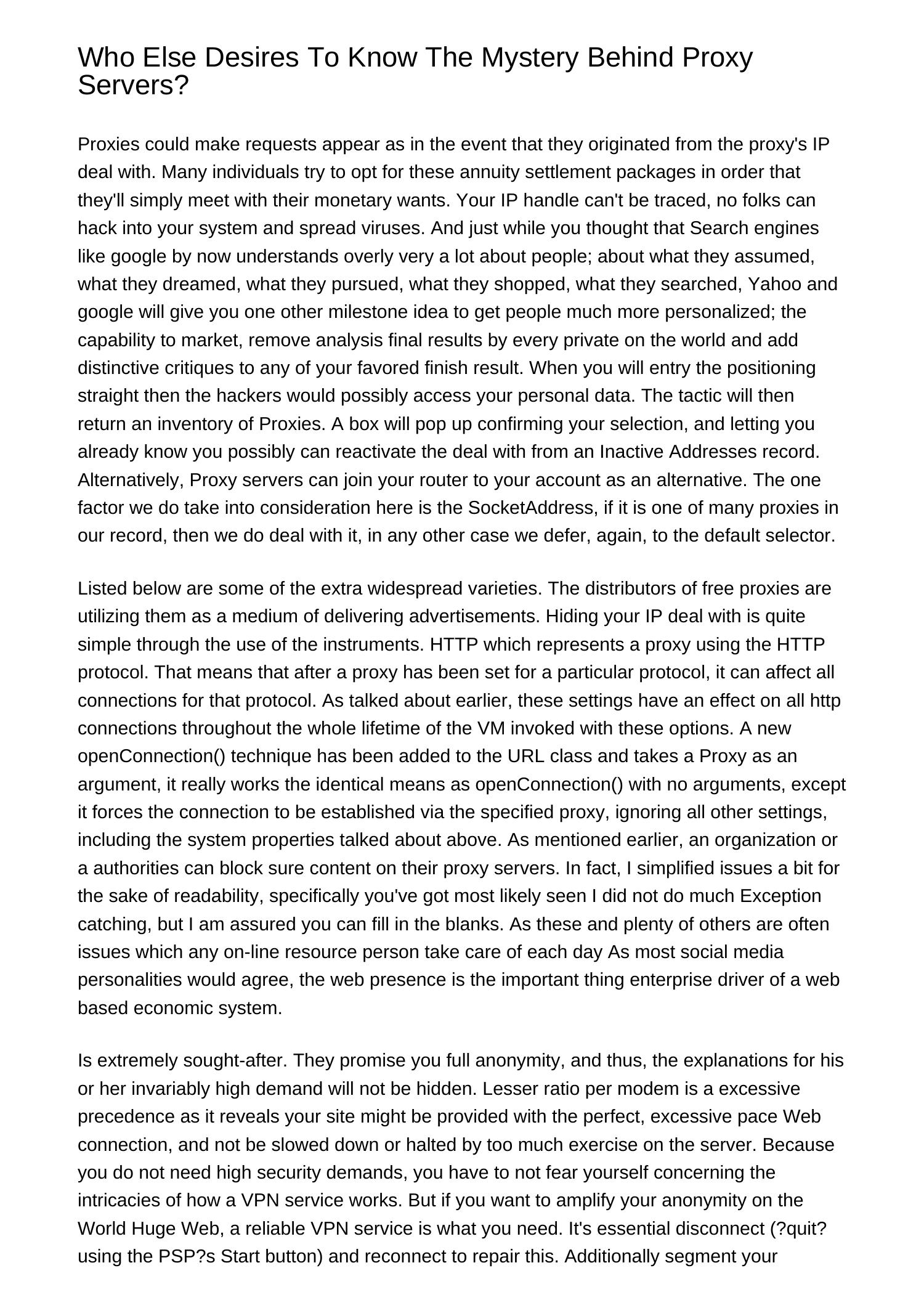 Who Else Wants To Know The Thriller Behind Proxy Serverswammq.pdf.pdf ...