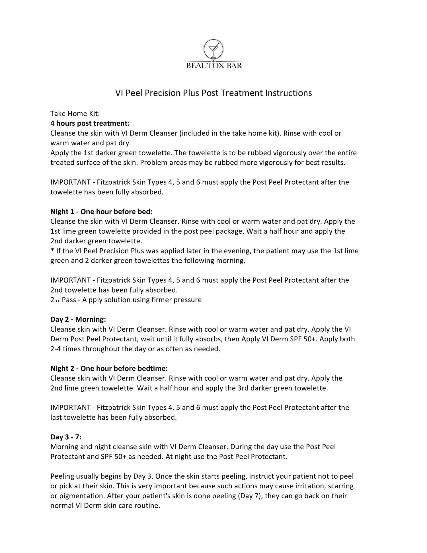 VI Peel Precision Plus Post Treatment Instructions.pdf | DocDroid