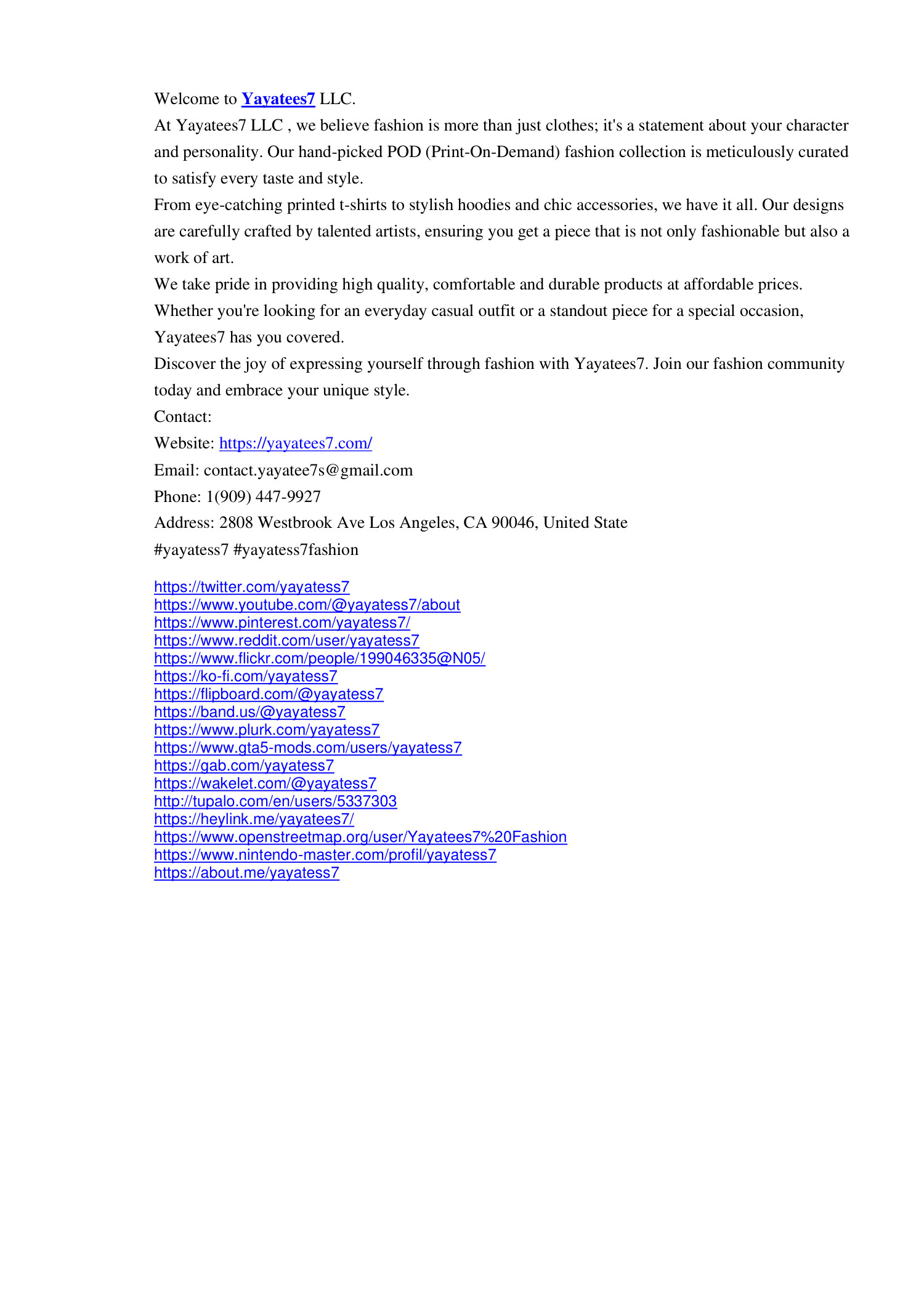 Welcome to Yayatees7 LLC.pdf | DocDroid