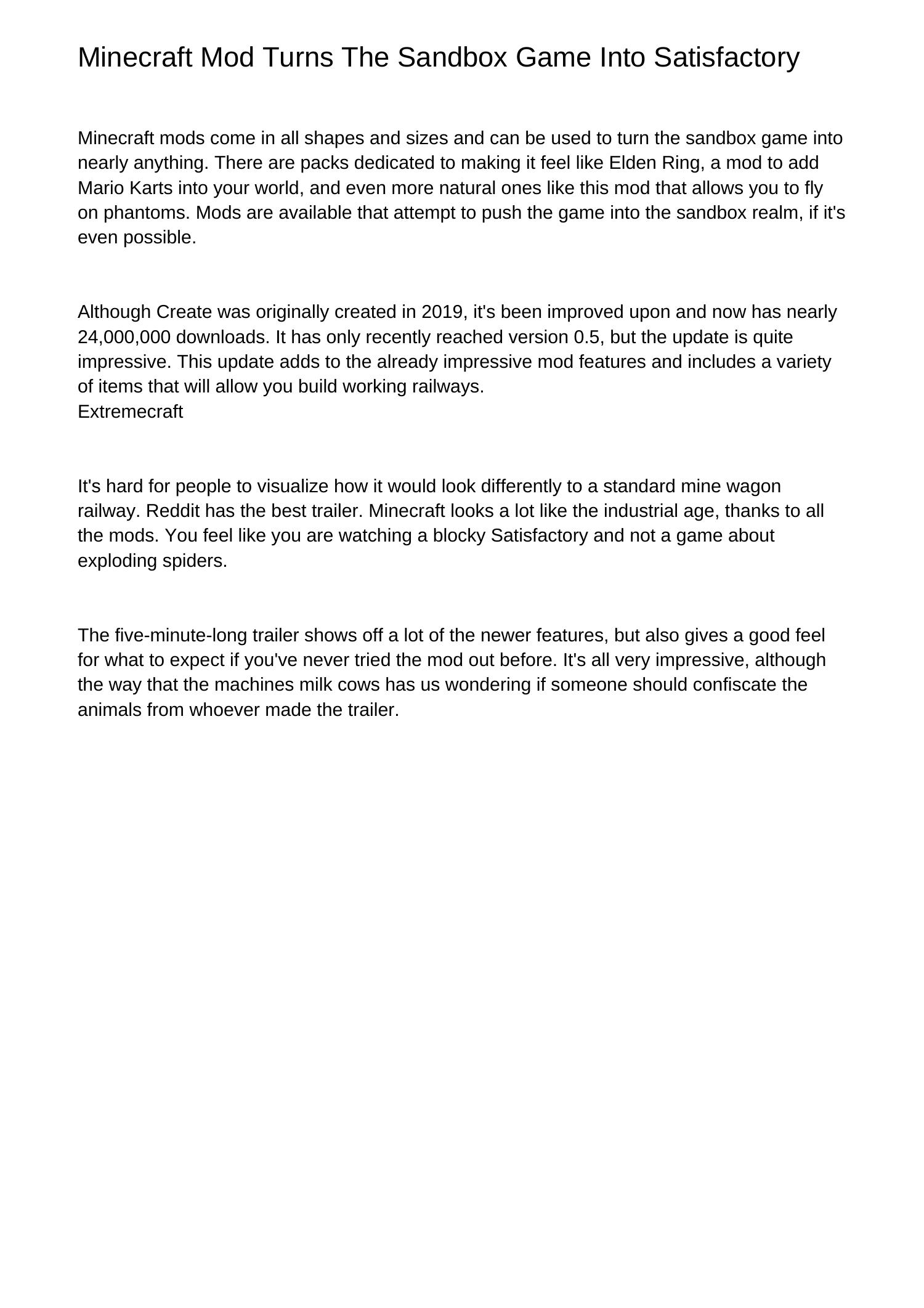 Minecraft Mod Turns The Sandbox Game Into Satisfactoryjorso.pdf.pdf | DocDroid