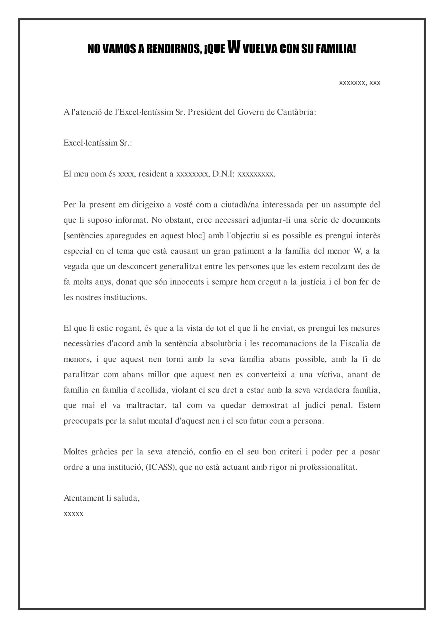 Carta W - Catalán.docx | DocDroid