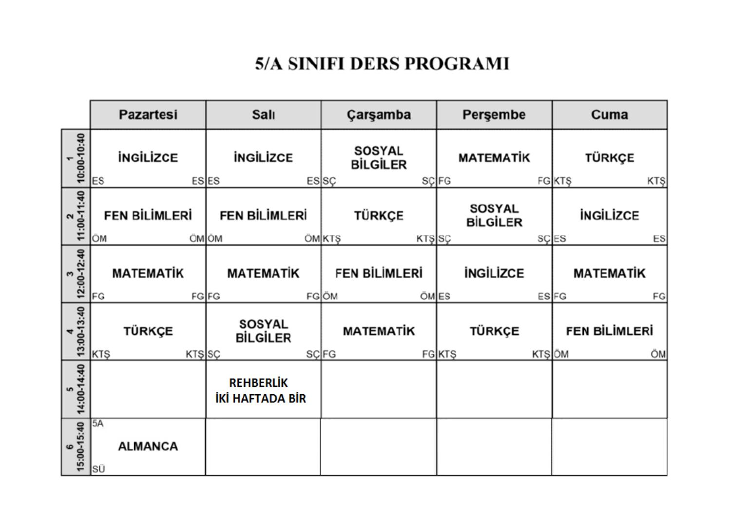 5. SINIFLAR DERS PROGRAMI.pdf | DocDroid