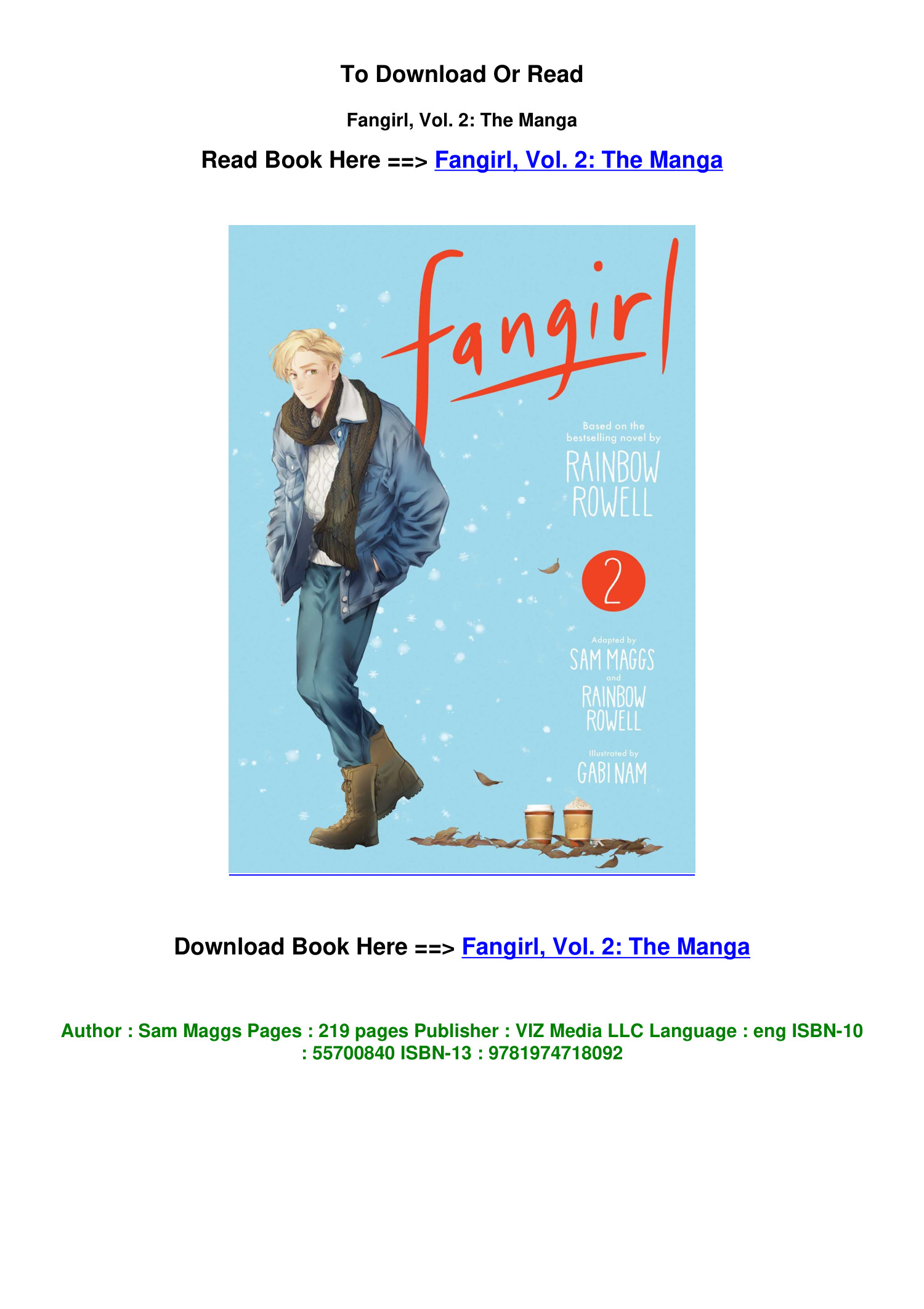 Download Pdf Fangirl Vol 2 The Manga by Sam Maggs.pdf | DocDroid