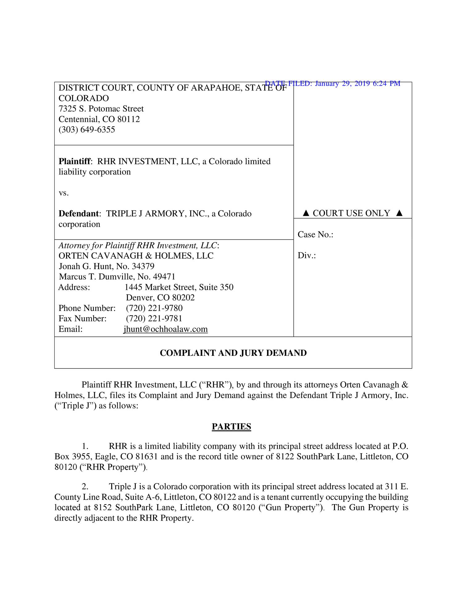 19CV30231 Complaint.pdf | DocDroid