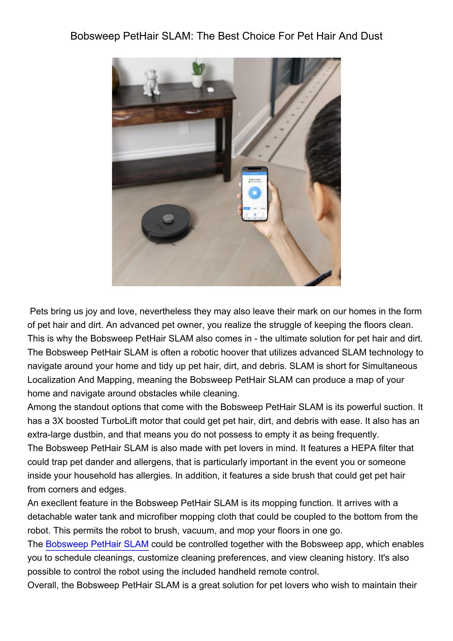 BobsweepPetHairSLAMTheBestChoiceForPetHairAndDust895.pdf | DocDroid