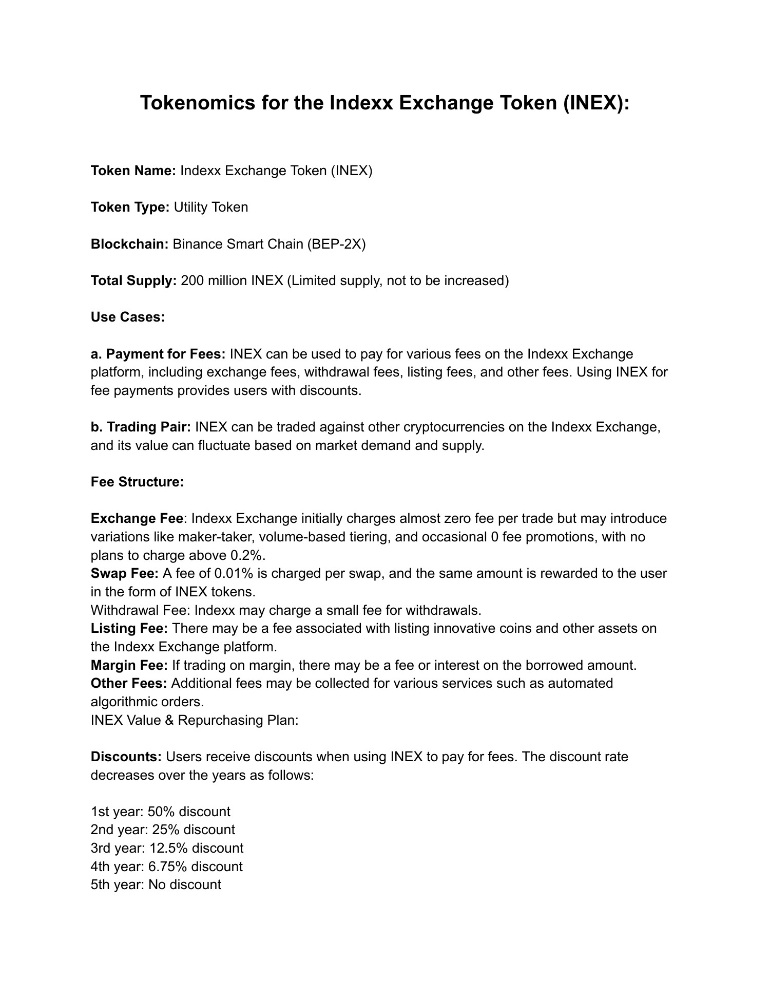 Indexx Exchange Tokenomics V1.2.pdf | DocDroid