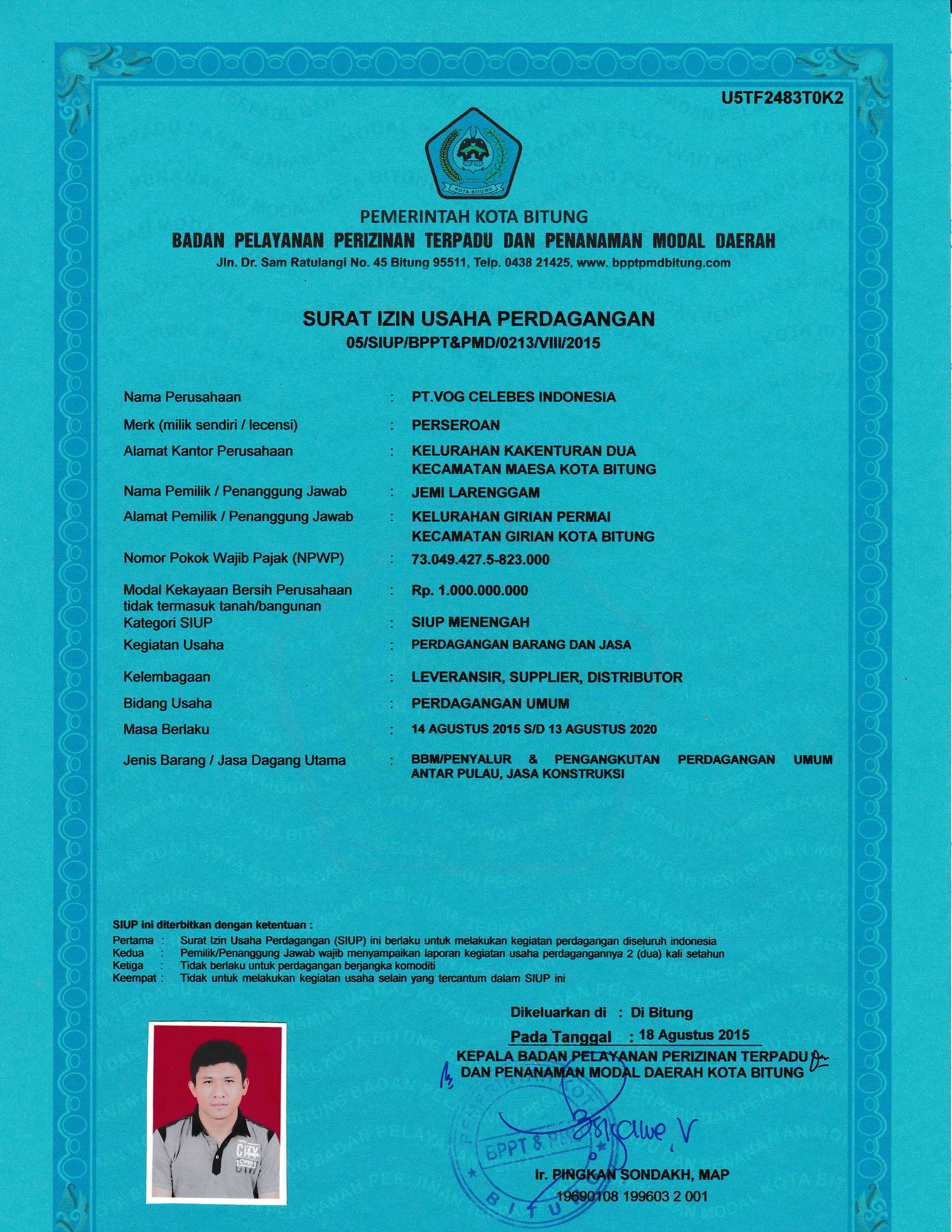 SIUP - PT. VOG CELEBES INDONESIA.pdf | DocDroid