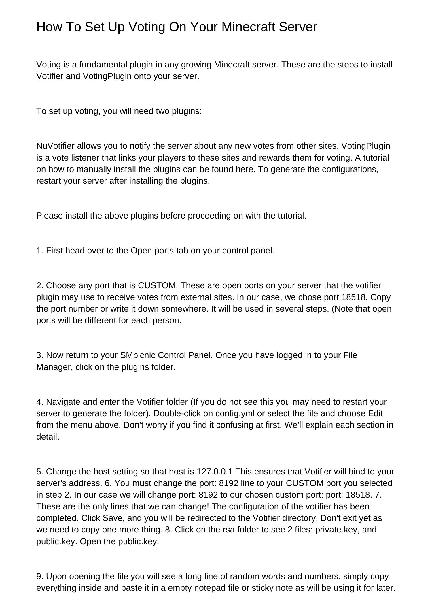How To Set Up Voting On Your Minecraft Serverckneq.pdf.pdf | DocDroid