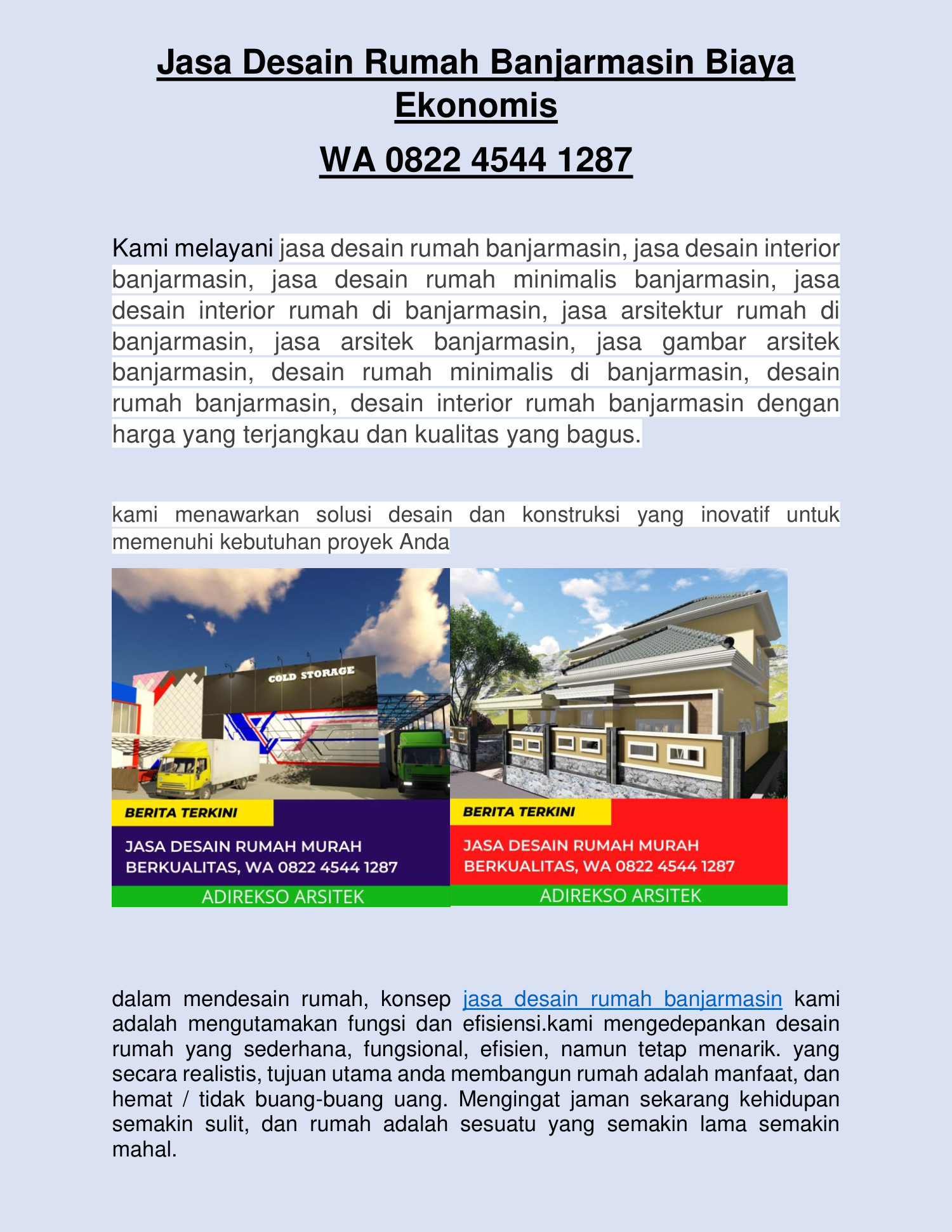 Jasa Desain Rumah Banjarmasin Biaya Ekonomis Pdf Docdroid