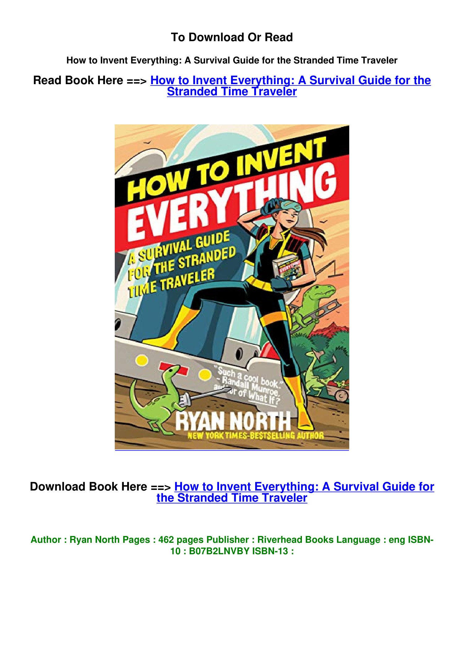 EPUB Download How to Invent Everything A Survival Guide for the ...