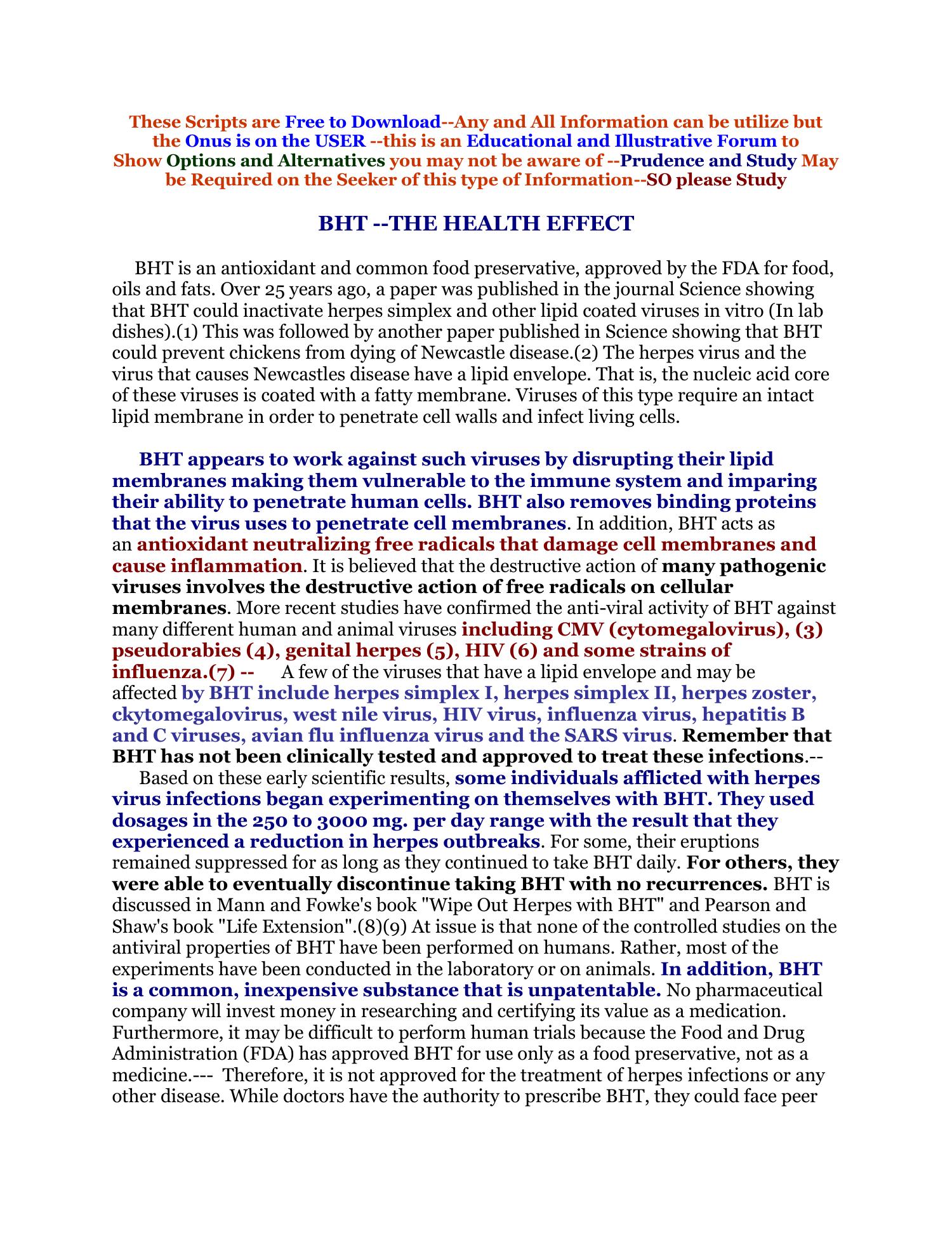 BHT --THE HEALTH EFFECT.docx | DocDroid