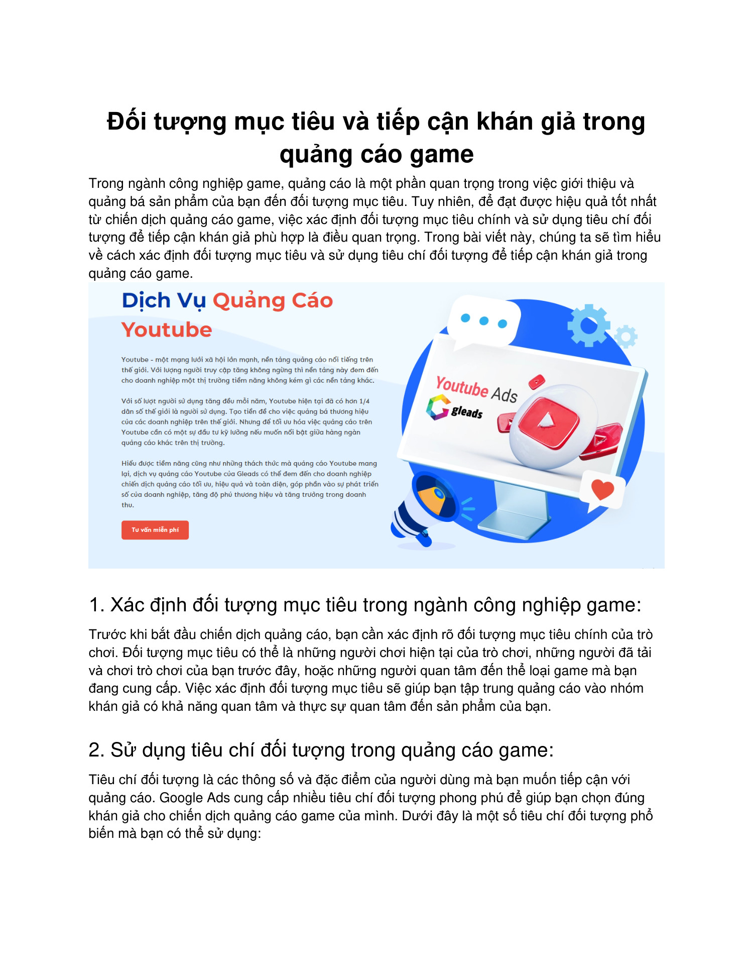 Đối tượng mục tiêu và tiếp cận khán giả trong quảng cáo game.docx | DocDroid