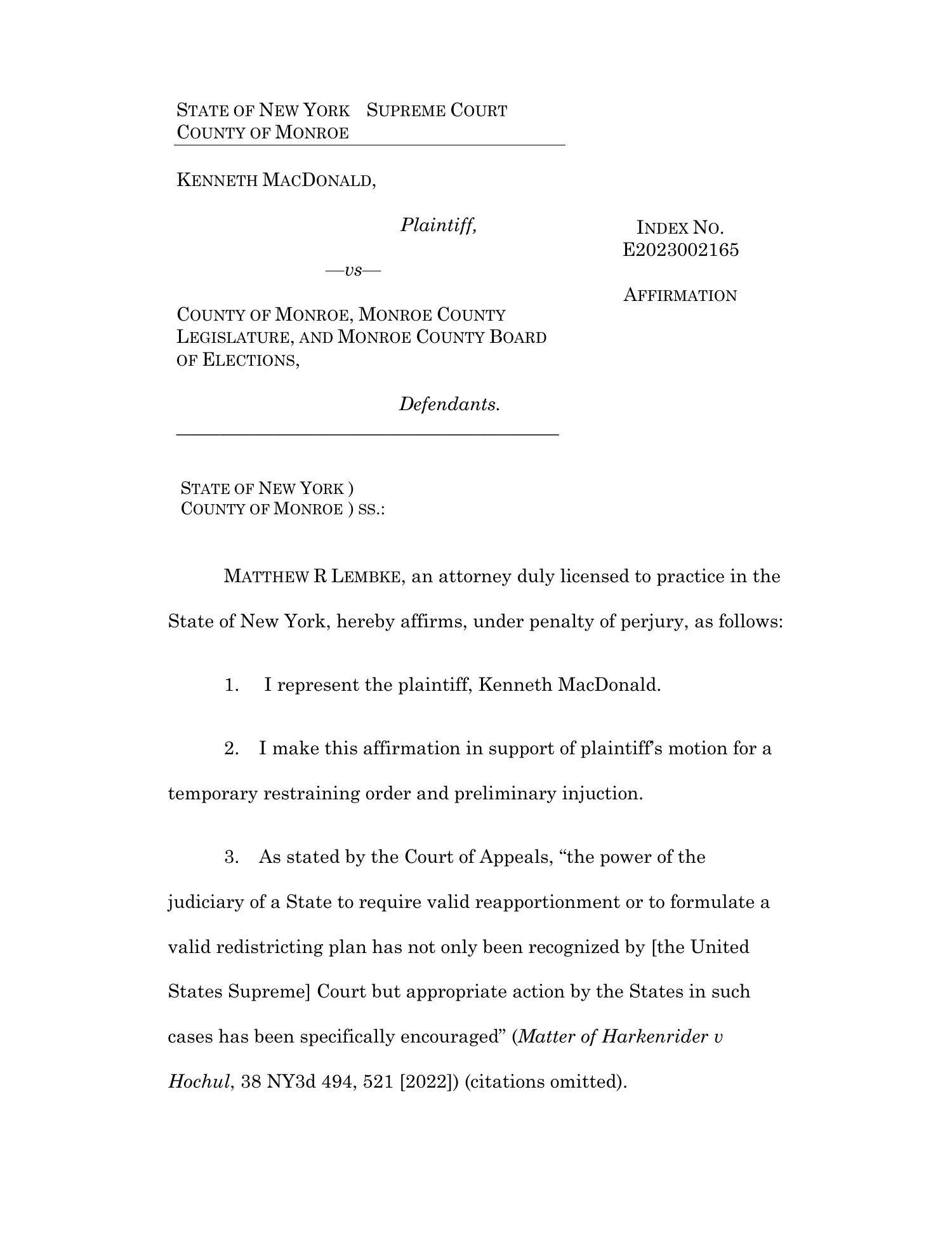 Lembke Attorney Affirmation TRO Prelim Inj 03-17-2023.pdf | DocDroid