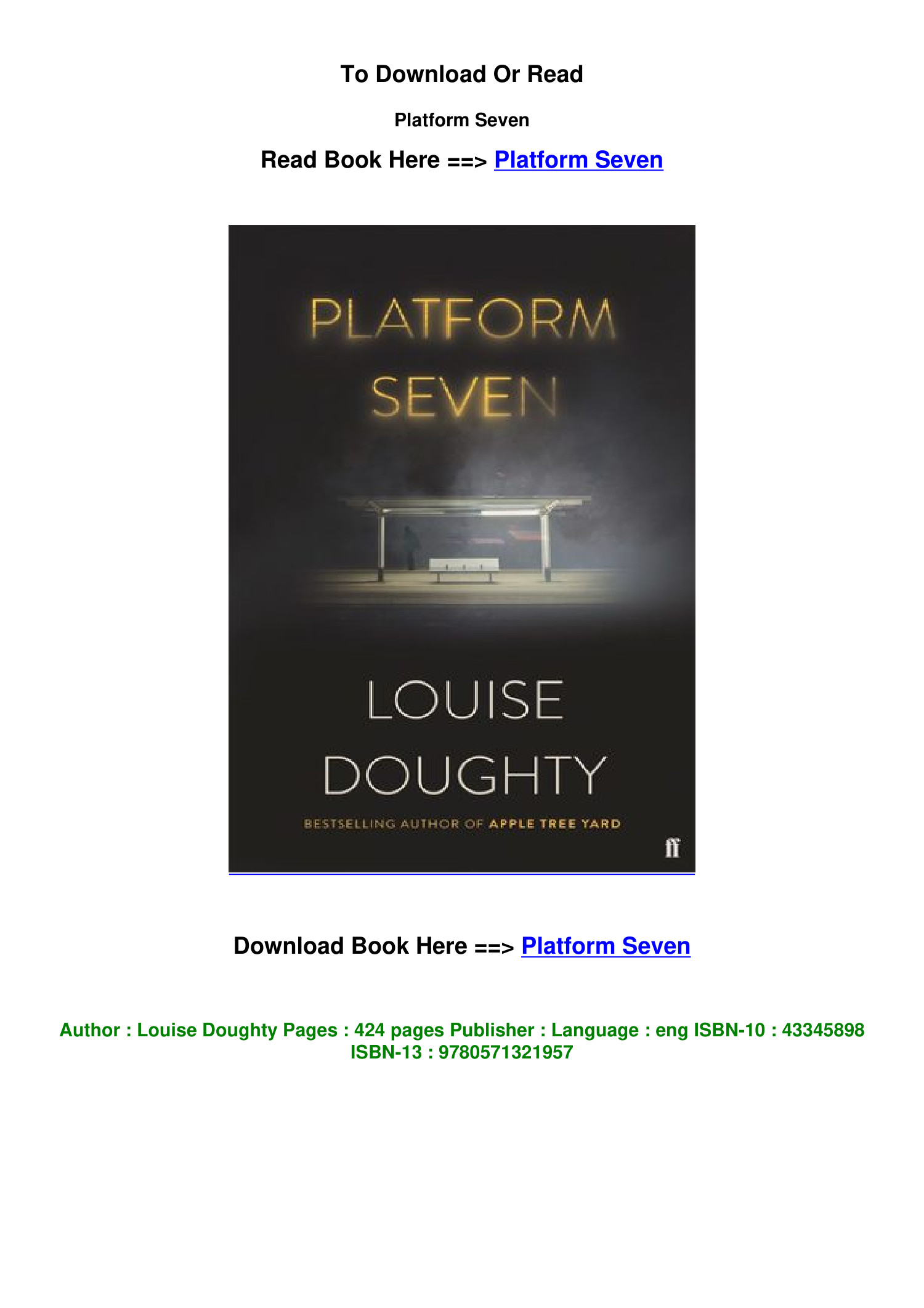 download EPub Platform Seven By Louise Doughty.pdf | DocDroid