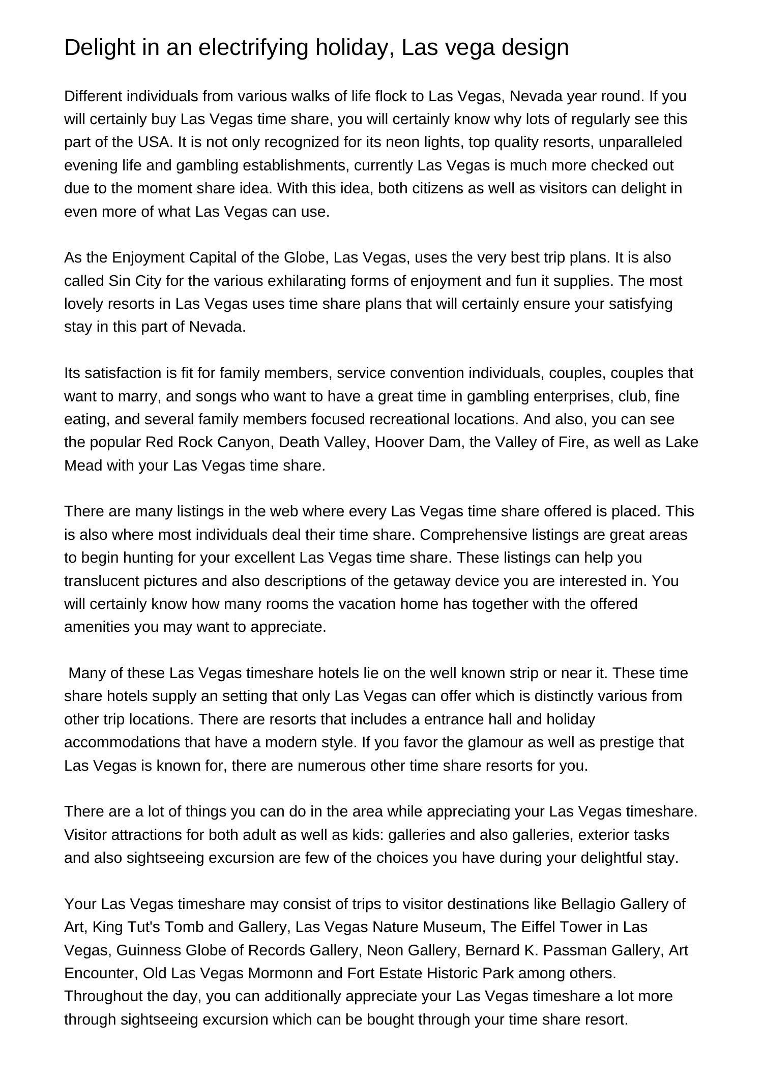 Delight in an electrifying trip Las vega designuygrj.pdf.pdf | DocDroid