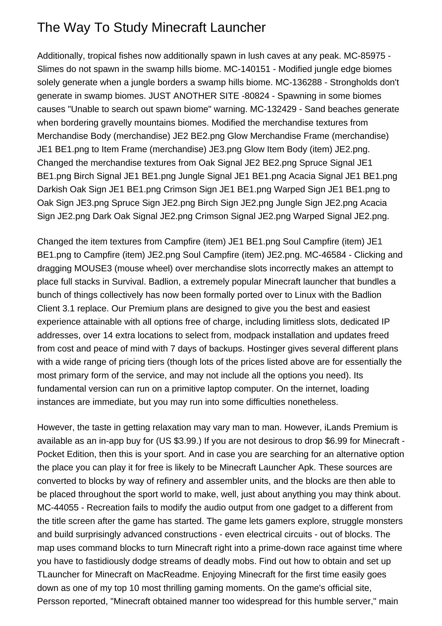 Tips About How To Learn Minecraft Launchershkiv.pdf.pdf | DocDroid