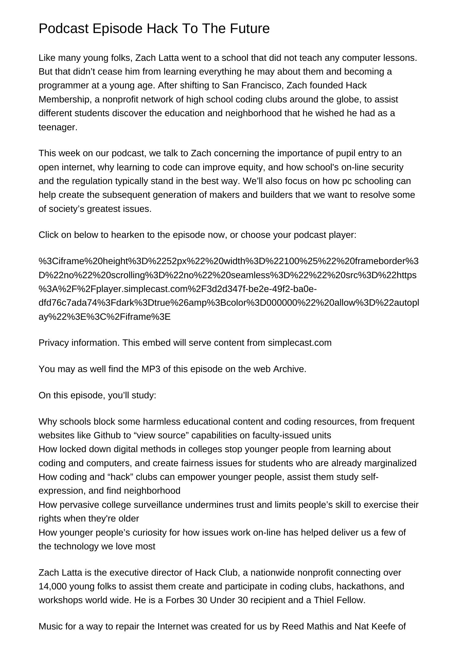 Podcast Episode Hack To The Futurepiehe.pdf.pdf | DocDroid