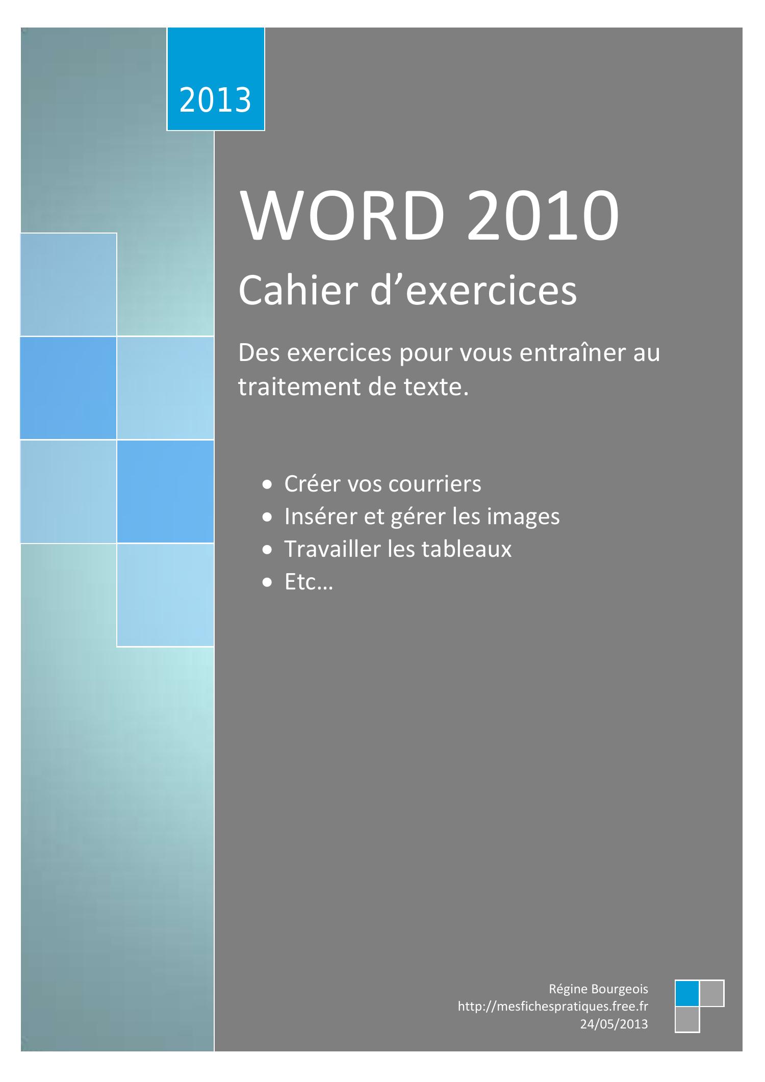 Exercices De Word Gratuits : Les fonctions avancées Word : niveau 3 – TVHG