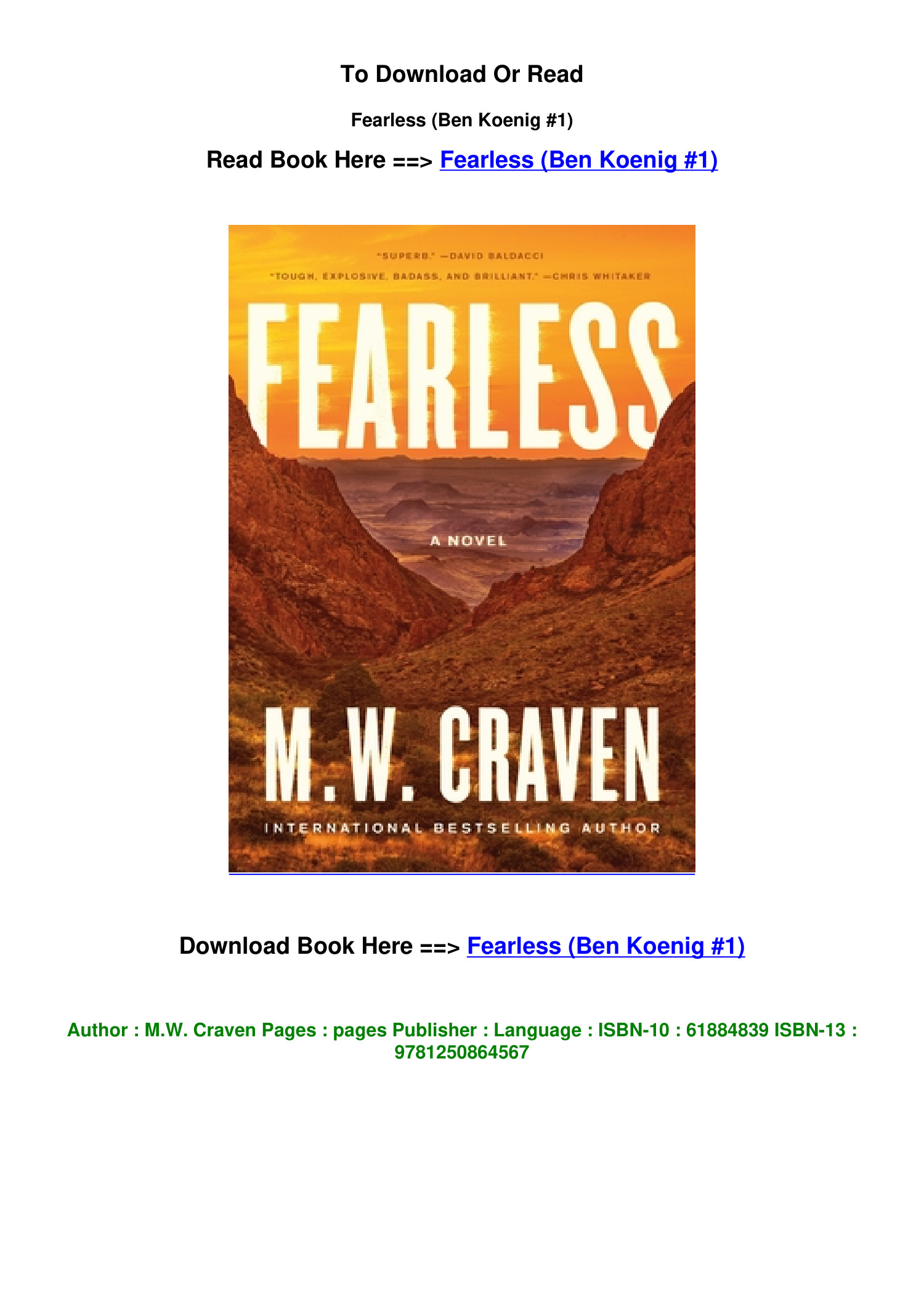 EPub Download Fearless Ben Koenig 1 By M W Craven.pdf | DocDroid