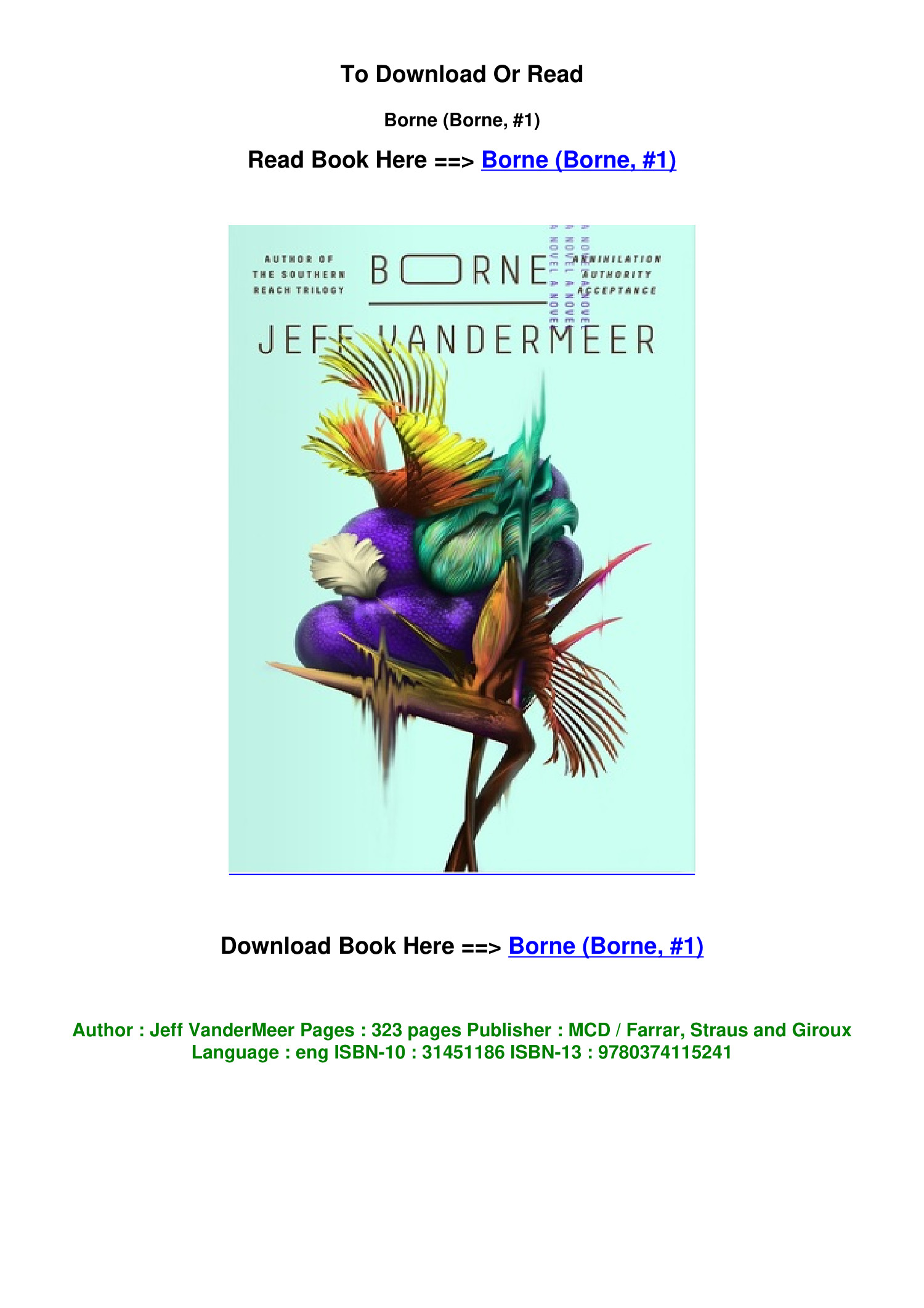 EPub Download Borne Borne 1 by Jeff VanderMeer.pdf | DocDroid