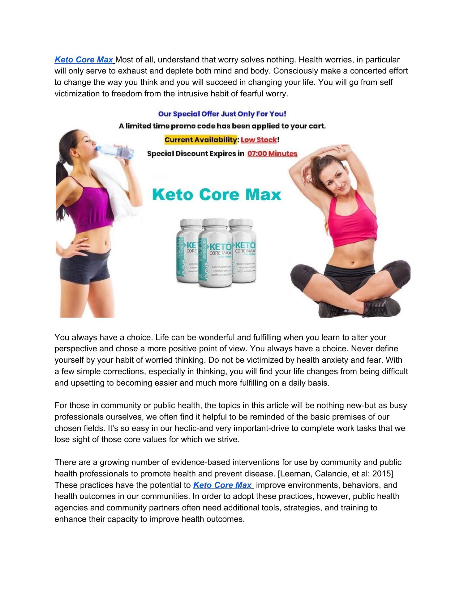 Keto Core Max Reviews® Keto Core Max 1# USA Pills®.pdf | DocDroid